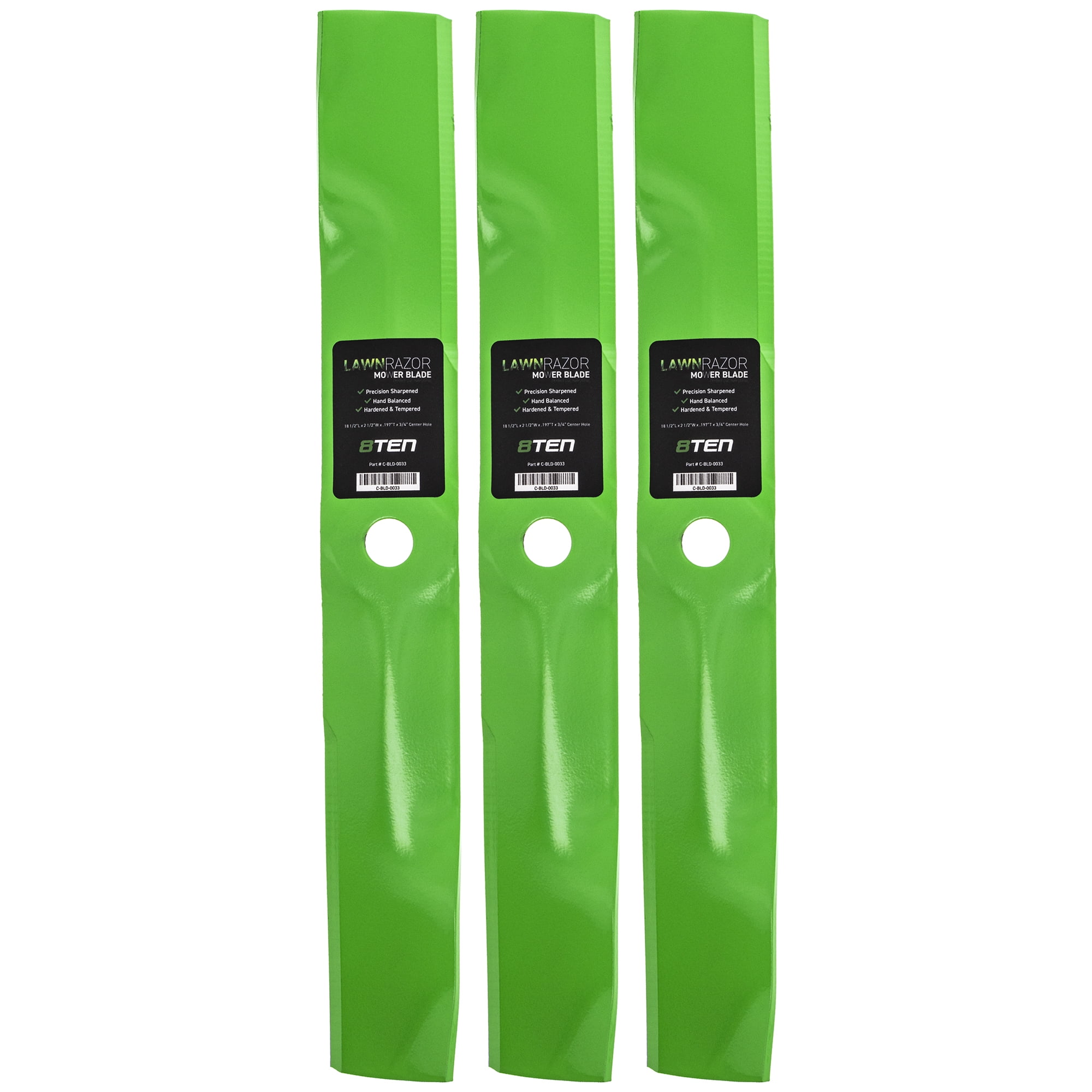 LawnRAZOR Medium Lift Blade for John Deere 54 inch 345 M115496 3 Pack ...