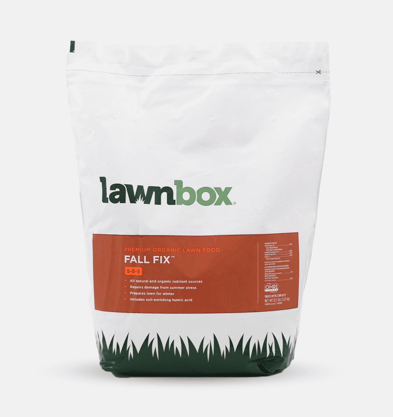 Free Shipping! Lawnbox Fall Fix 5-5-5 100% Organic Grass Fertilizer 25 ...