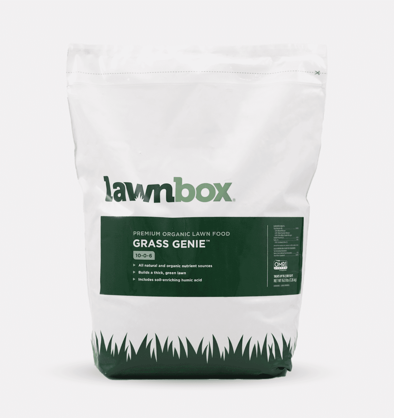 Lawnbox Grass Genie 100% Organic 10-0-6 Spring Lawn Grass Fertilizer 16 ...