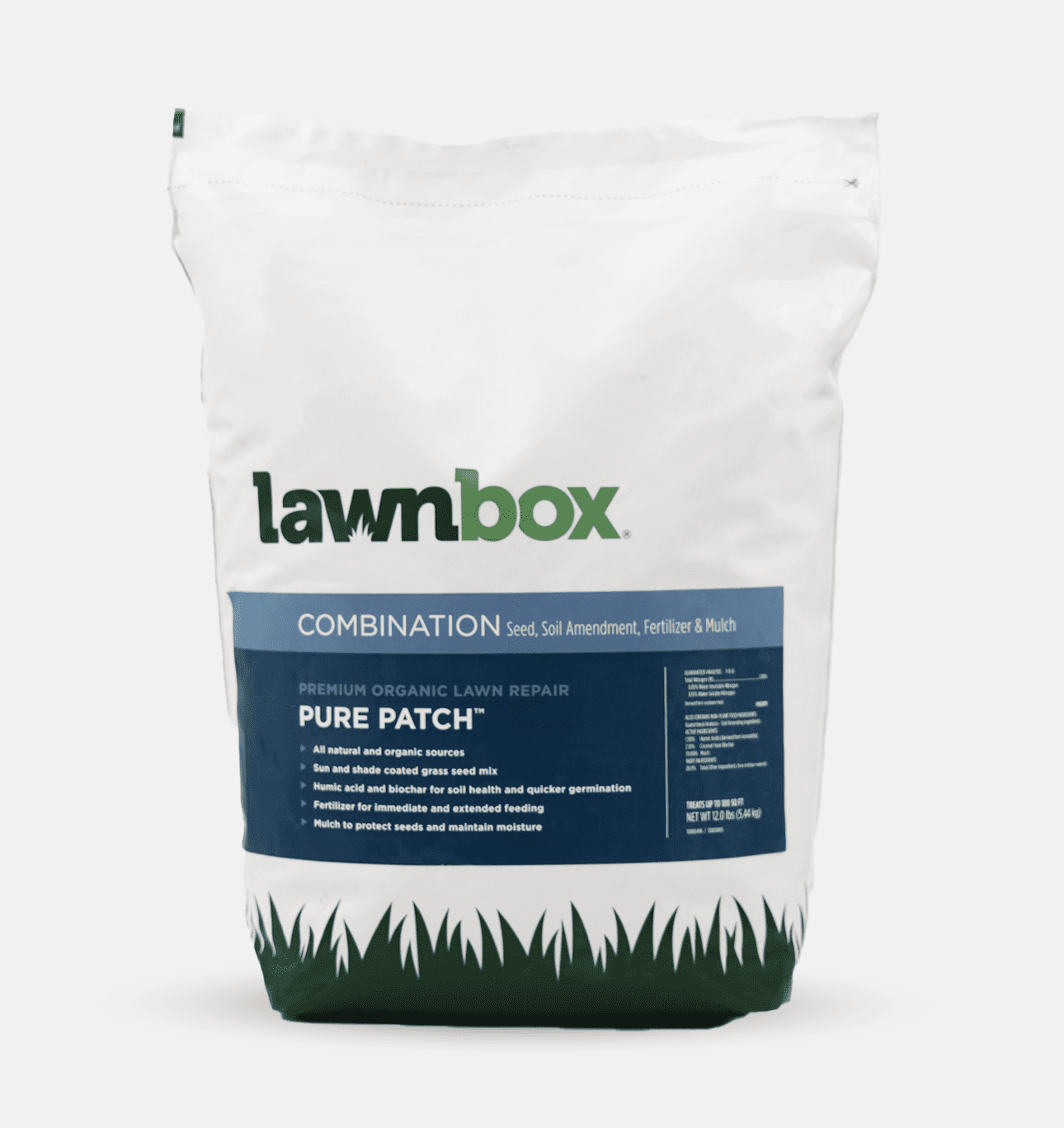 Lawnbox® Pure Patch™ Organic All in One Seed Fertilizer Mulch Soil ...