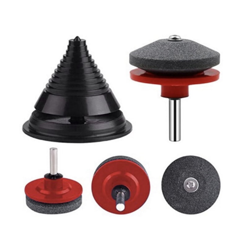 Lawnmower Blade Sharpening Kit, 4 PCS Lawn Mower Blade Sharpener with ...