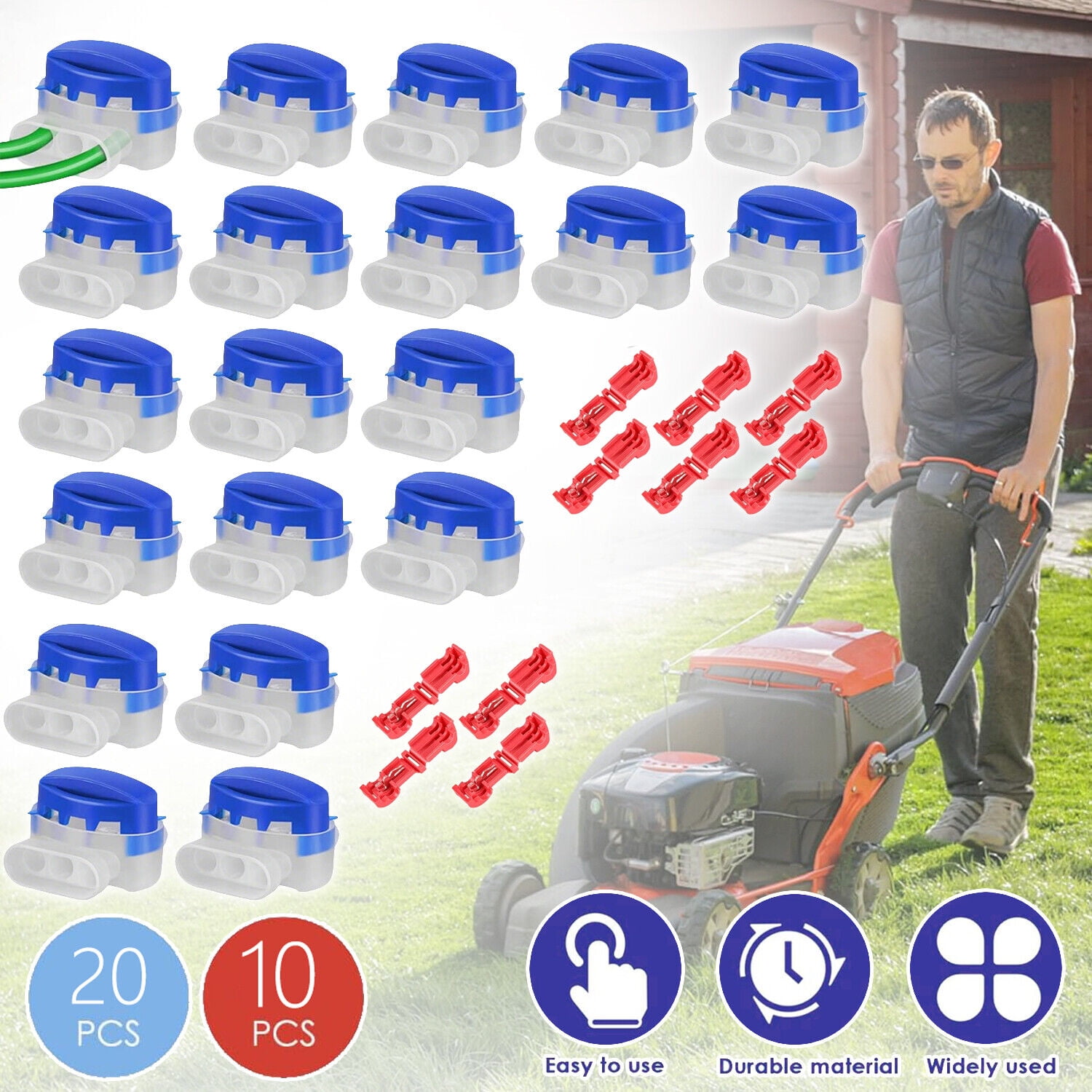 Lawnmower Cable Accessory T-No-Break Mains Branch Wiring Clamp 314 ...