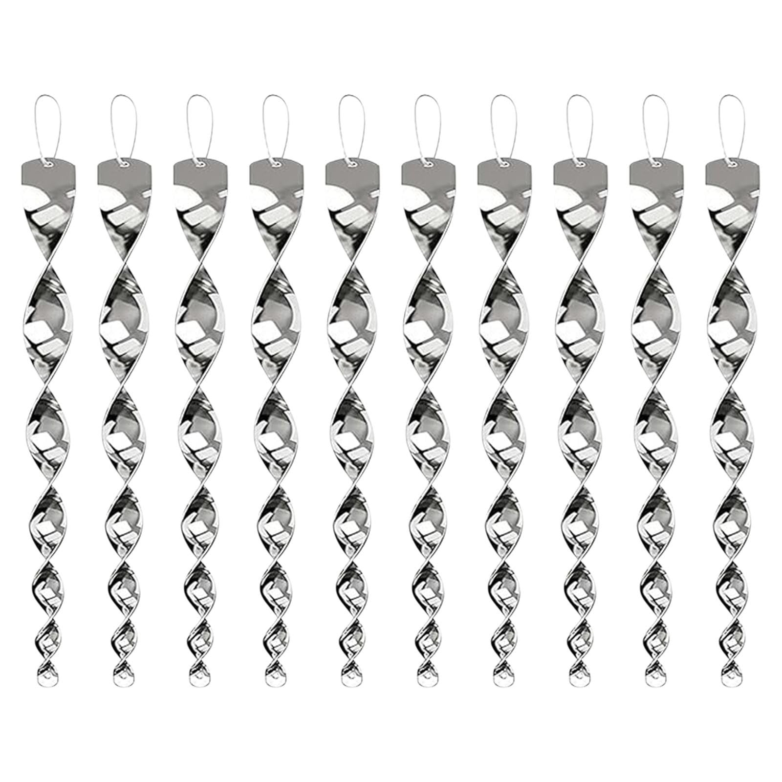 Lawor 10Pc Bird Repellent Reflective Scare Rods,Ornamental Spiral ...