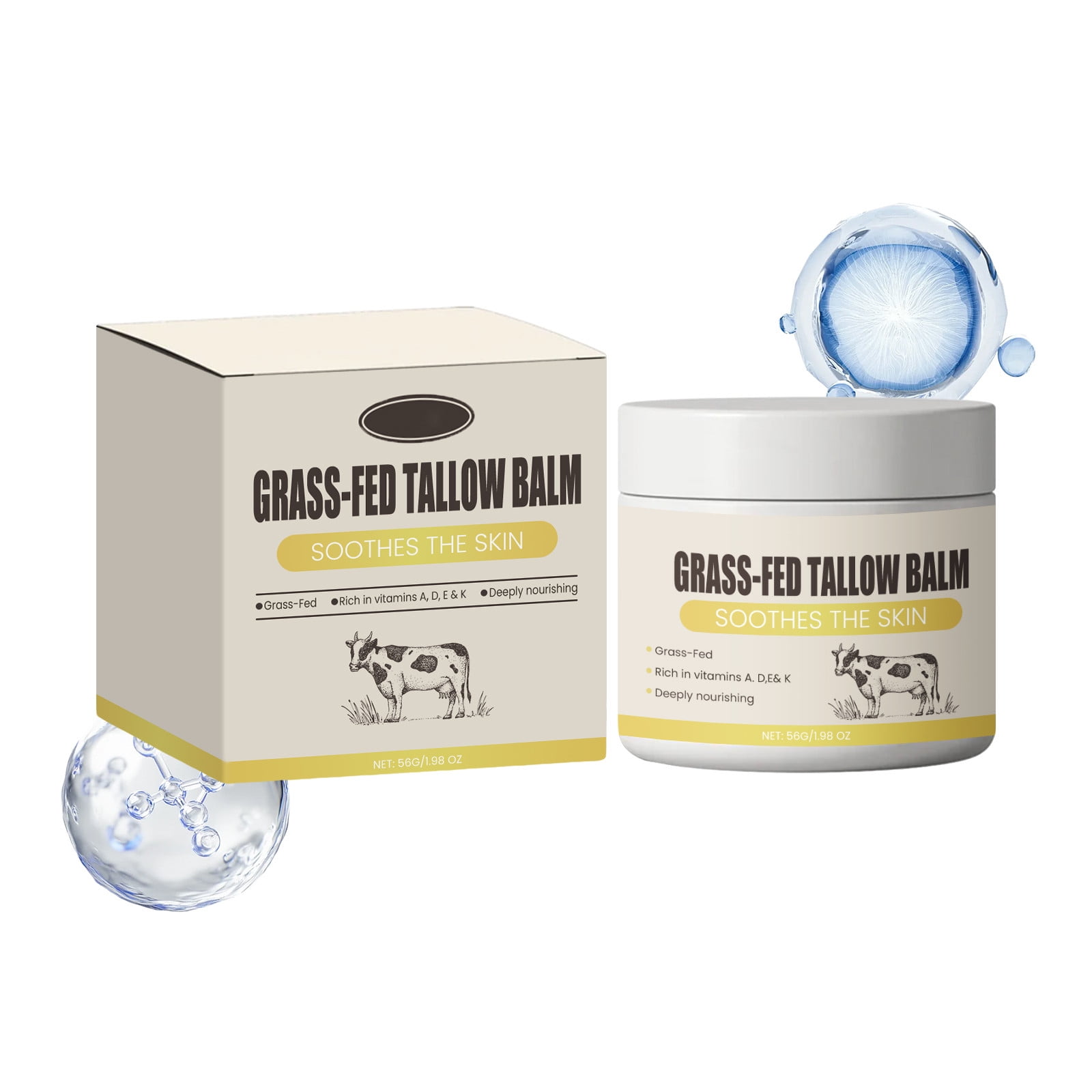 Lawor Beef Tallow For Skin, Grass-Fed Tallow Face Cream With Hyaluronic ...