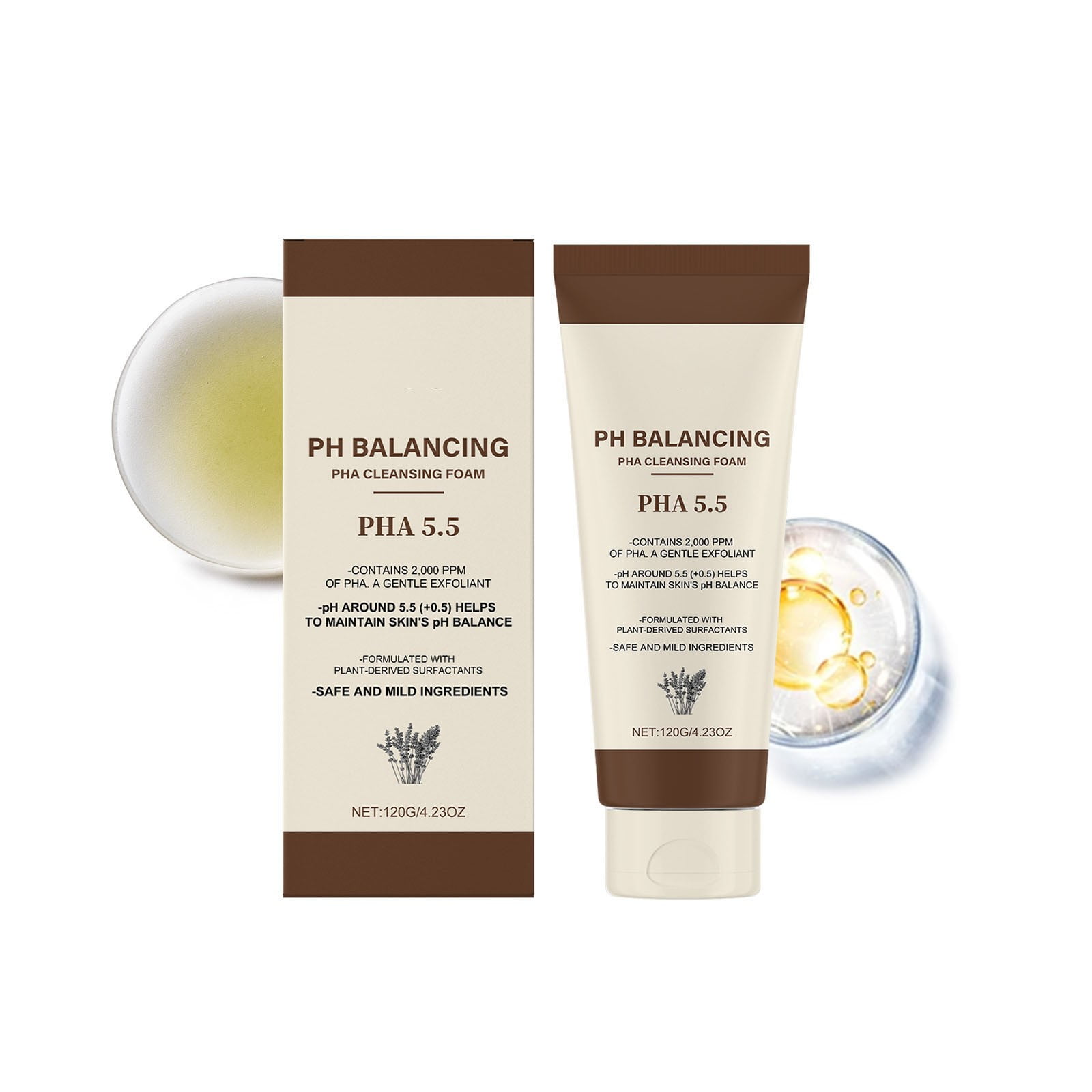 Lawor Ph Balancing Pha Cleansing Foam-Ph Balancing&Hydrating Face Wash, Gentle Cleanser For All ...