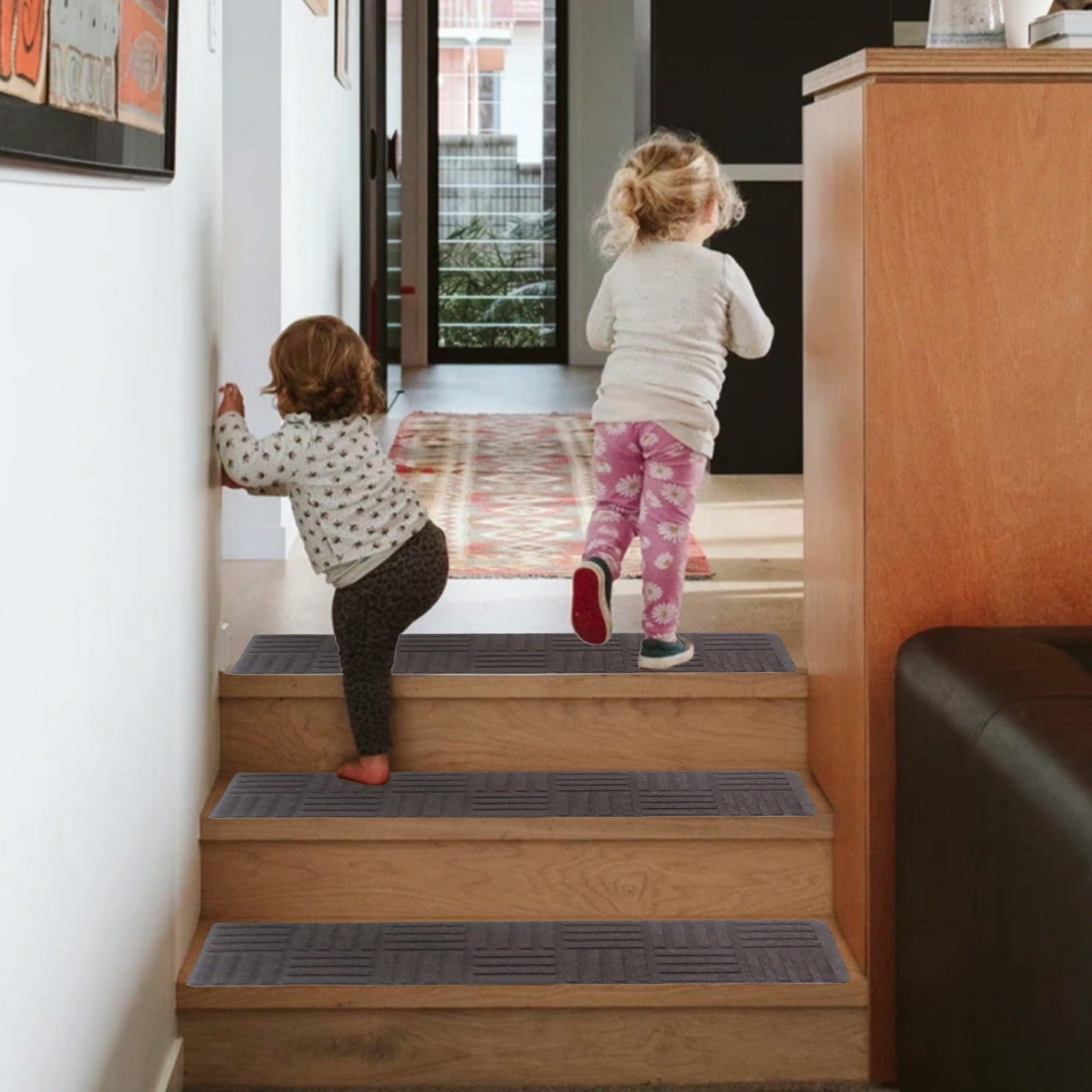 Lawor Rubber Stair Treads Non Slip, Indoor Stair Runners For Wooden ...