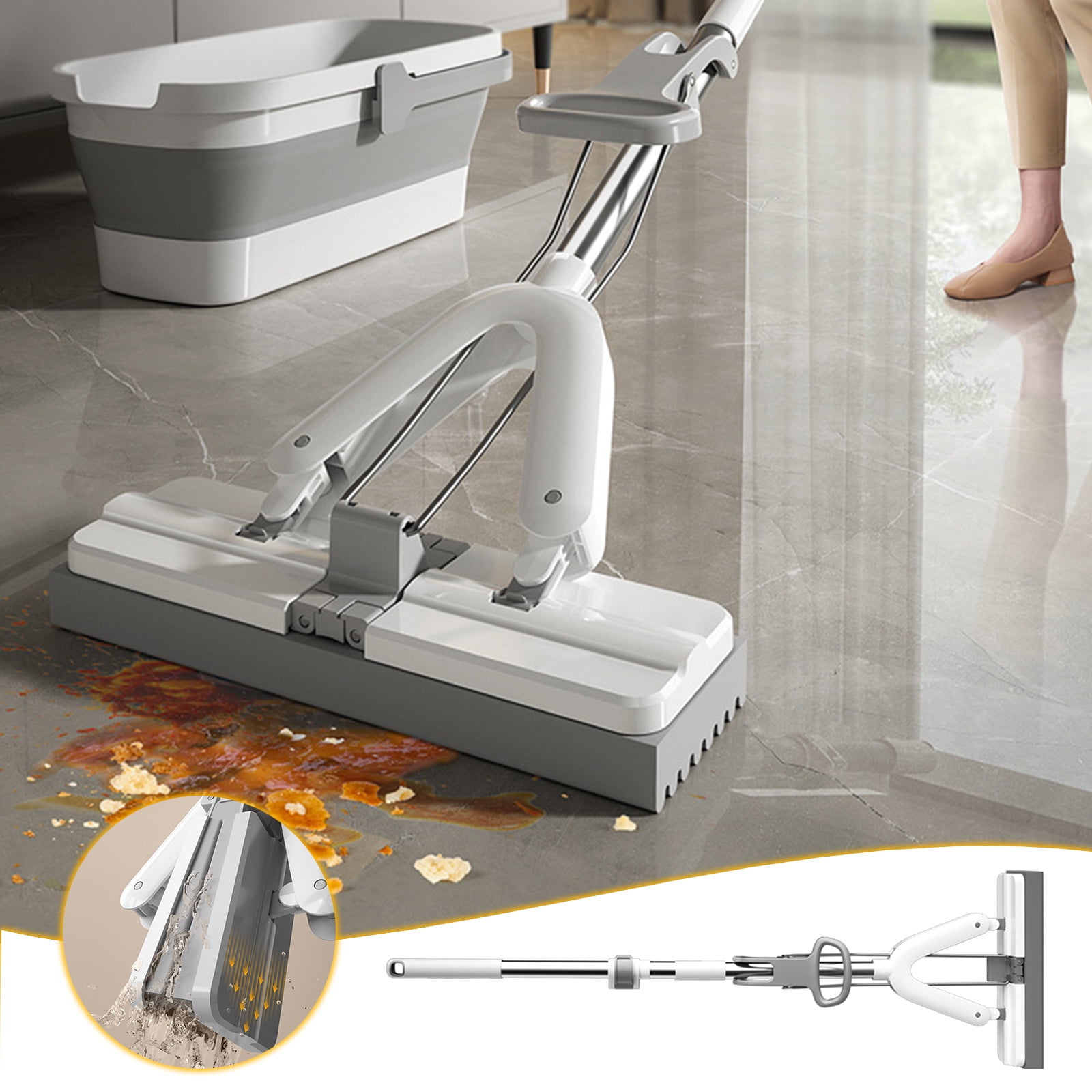 Lawor Sponge Mop Roller Sponge Mop Pva Sponge Mop For Floor Cleaning ...