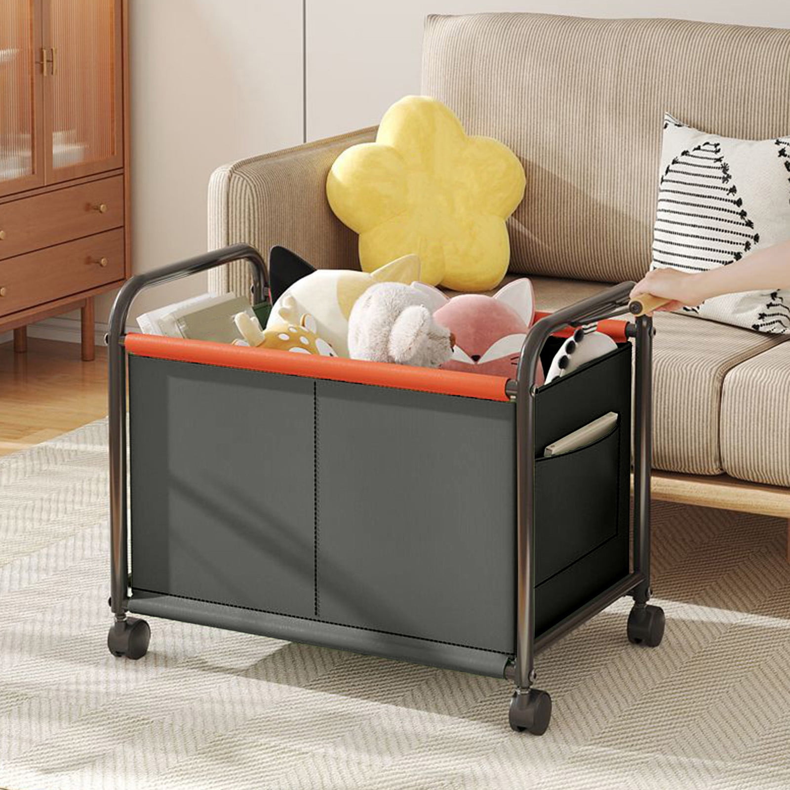 Lawor Storage With Wheels Larger Storage Containers With Strap Handle ...