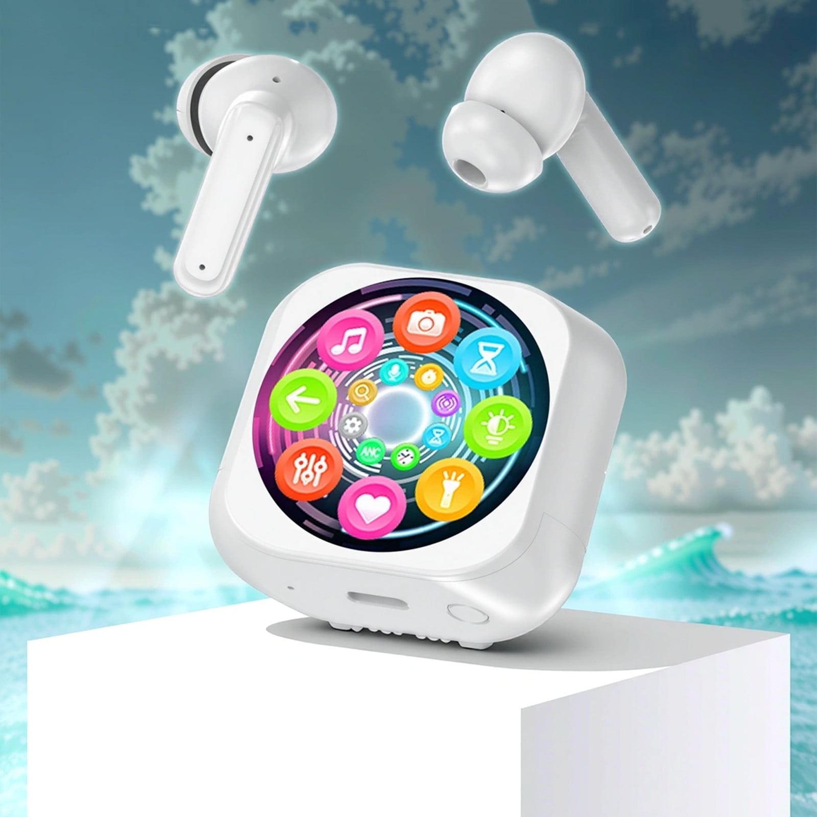 Lawor Wireless Bluetooth Al Translation Earphones With Touchable Led ...