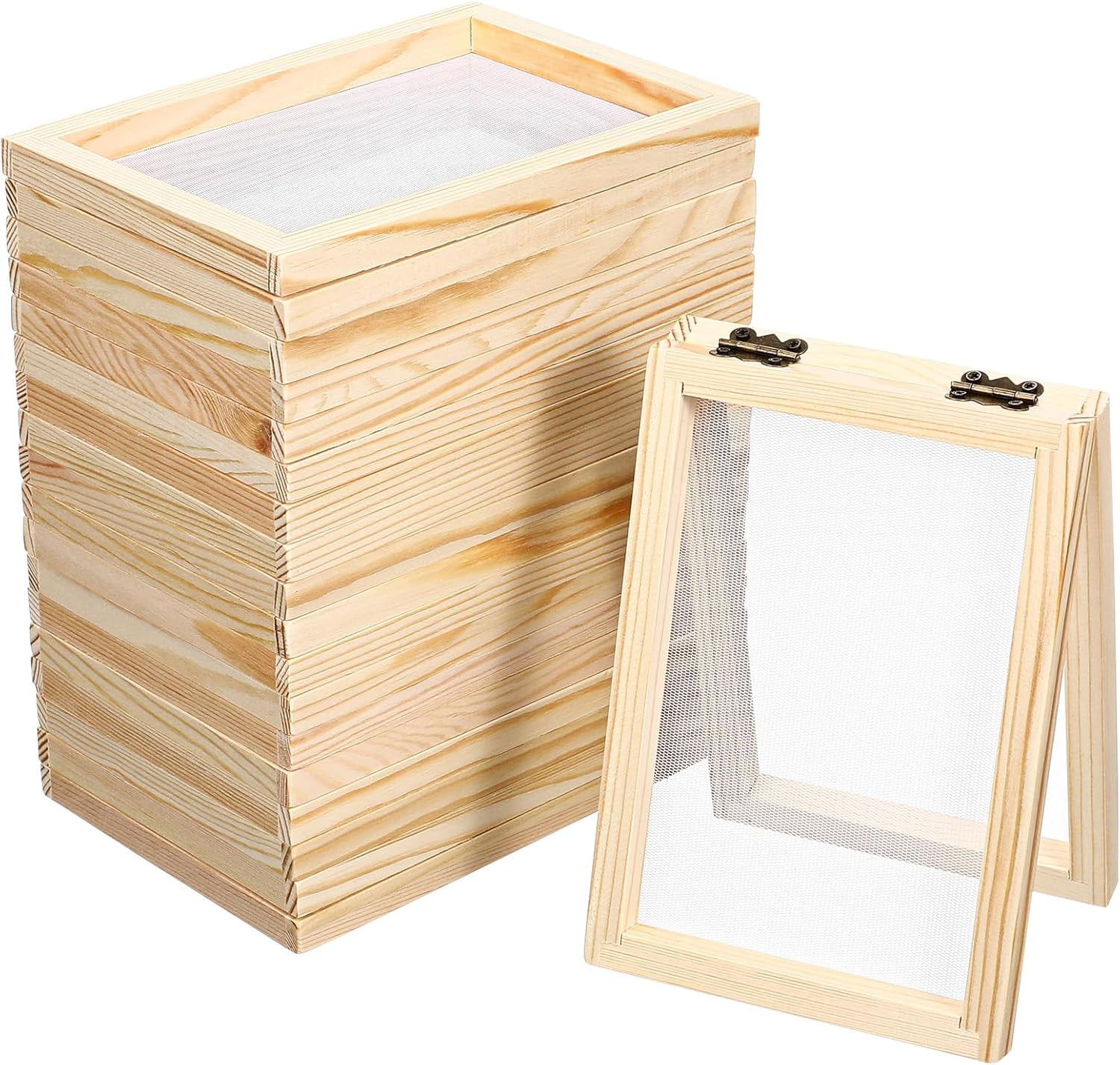 Lawq 10Pcs Wooden Paper Making Frame, 5''x7'' Paper Making Screens ...