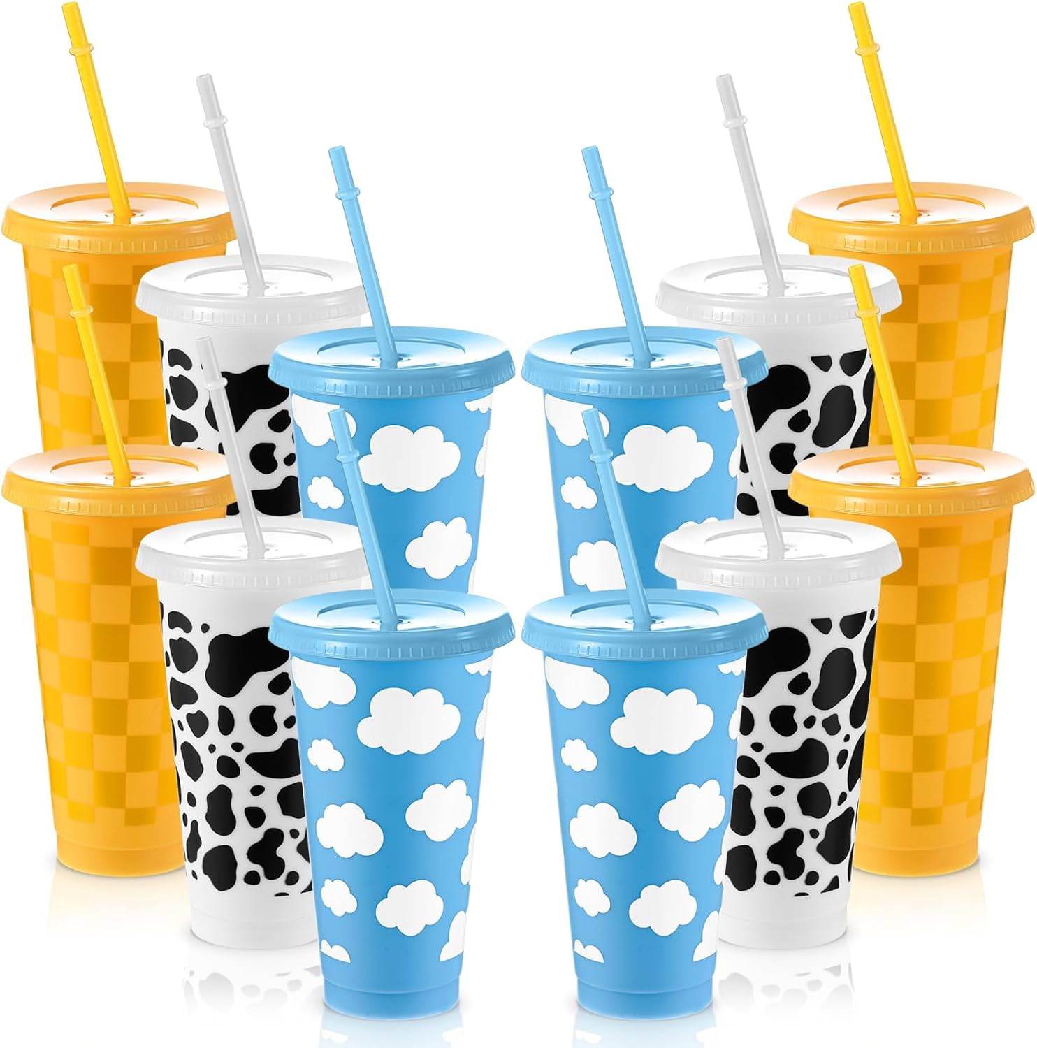 Lawq 12 Pcs 24 Oz Cartoon Story Party Reusable Plastic Cups Themed ...