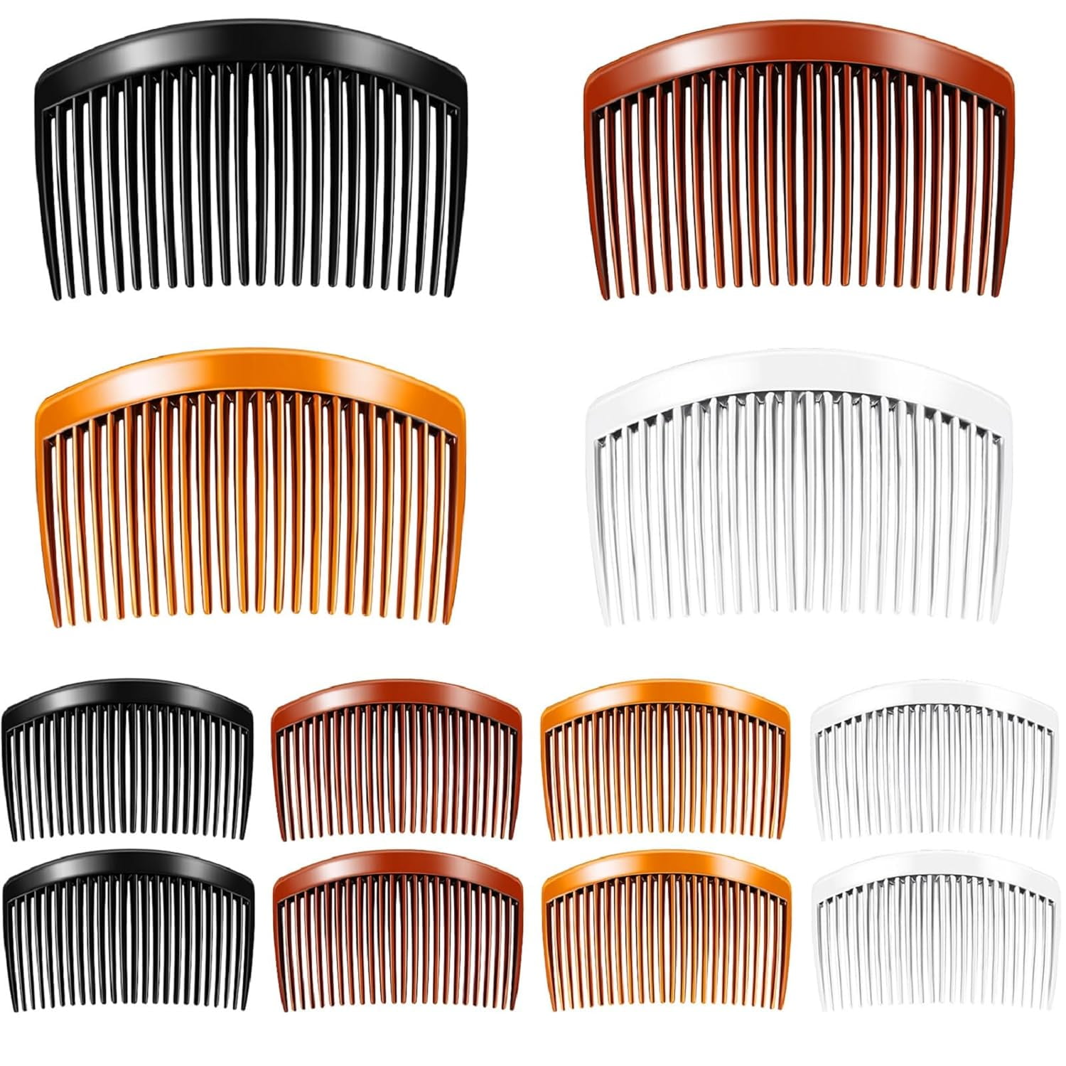Lawq 12 Pieces French Side Hair Twist Comb Plastic Decorative Hair Comb ...