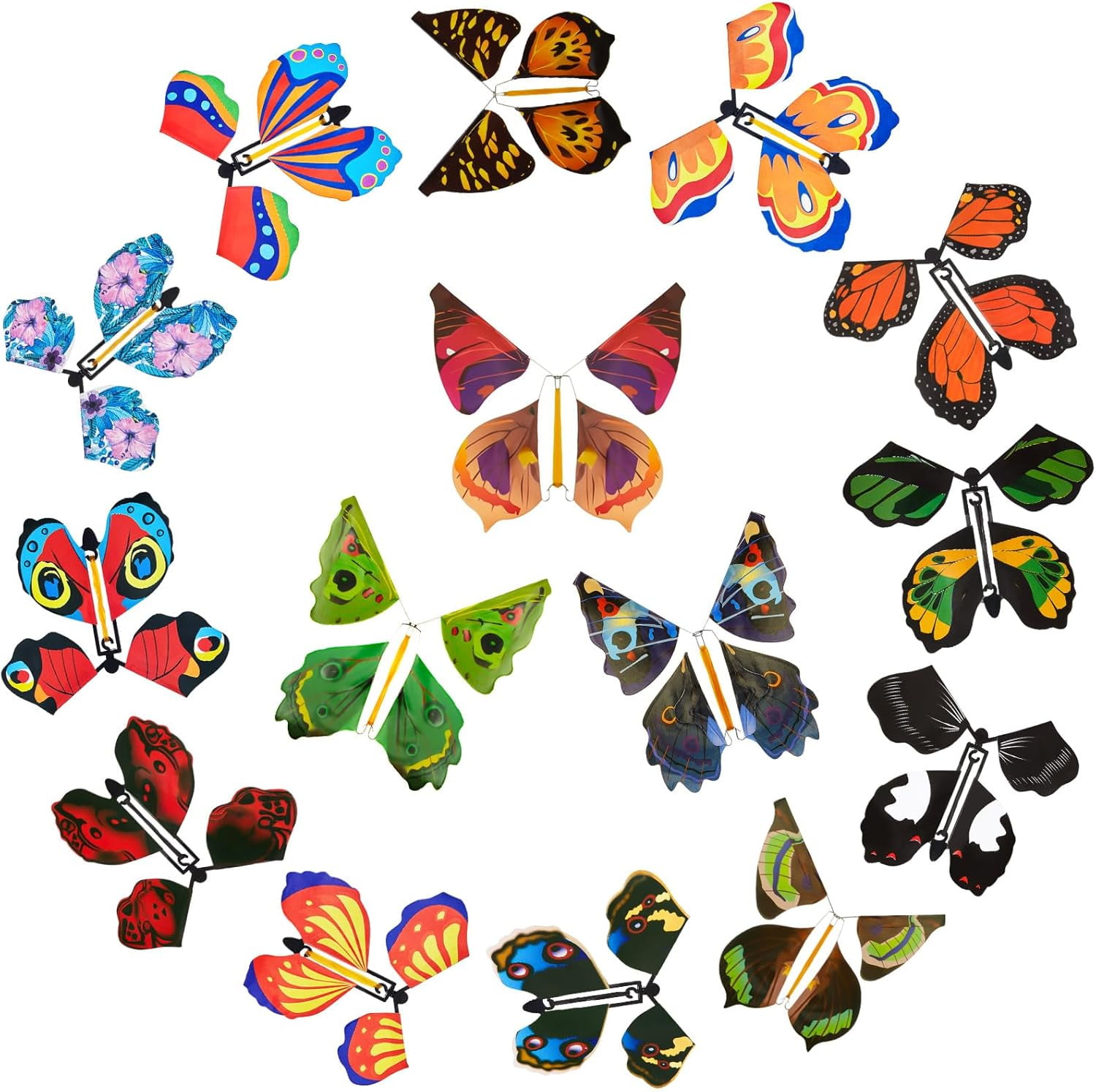 Lawq 15 Pcs Flutter Flyers Butterflies for Cards Magic Flying Butterfly ...