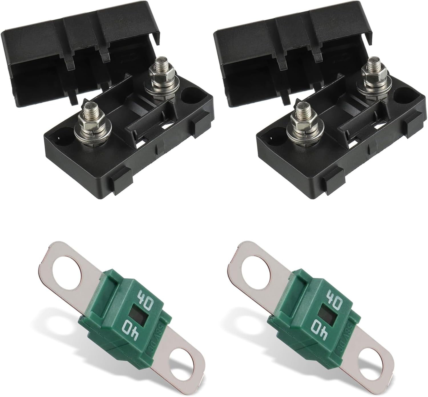 Lawq 2 PCS 40 Amp Car Fuse Holder Replacements, Small Bolt-on ...