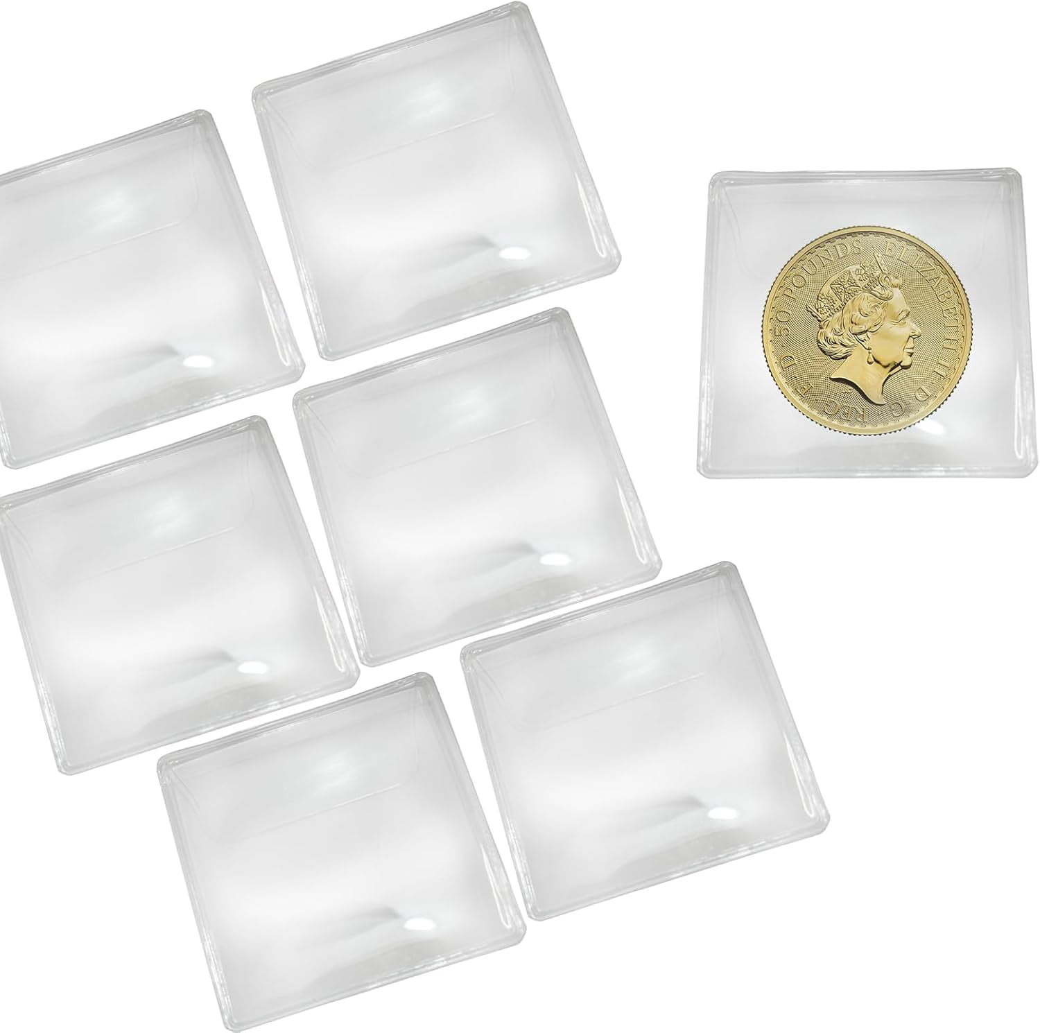 Lawq 200 Pack Single Pocket Coin Sleeves for Collectors,Individual ...