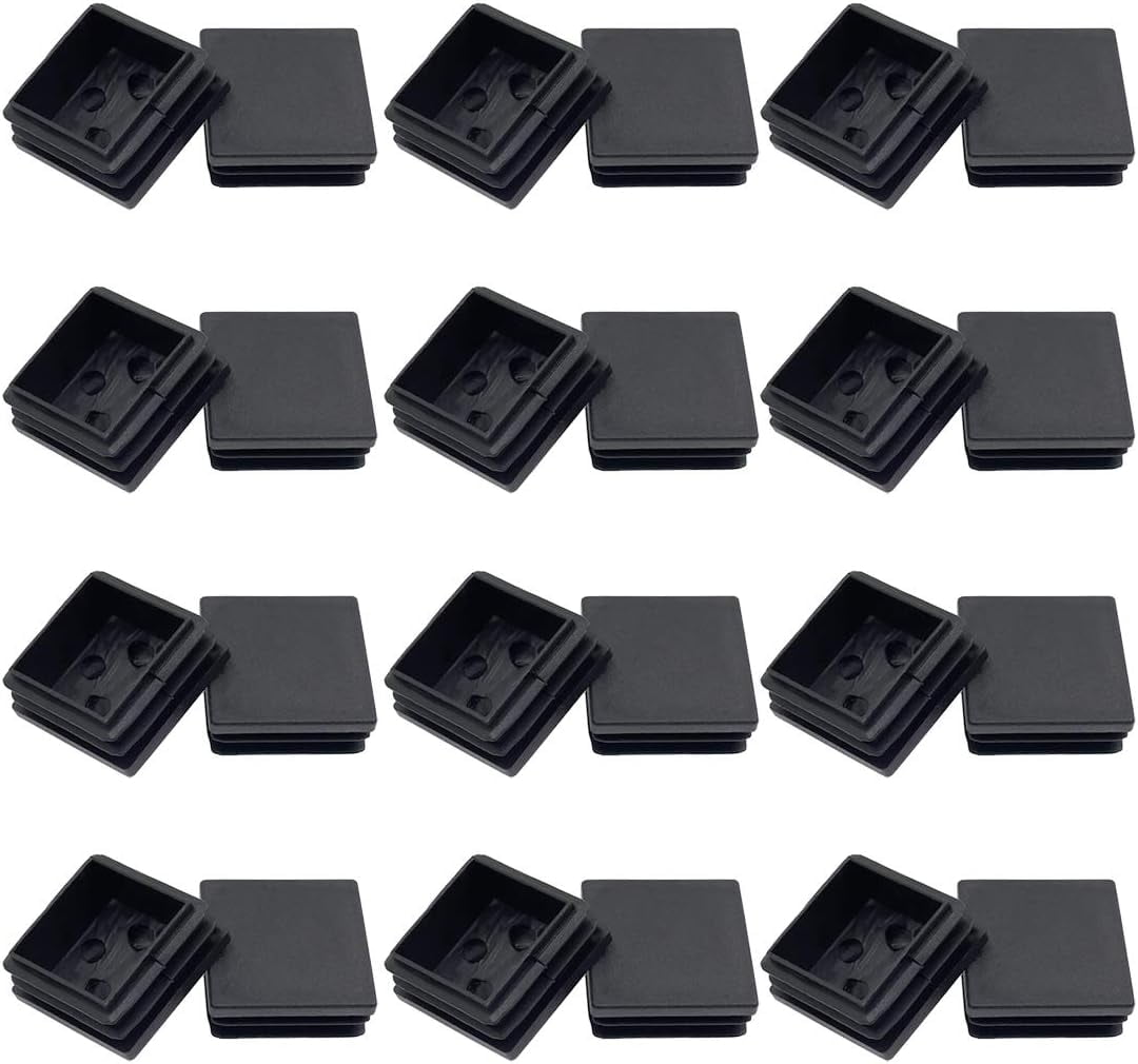 Lawq 24Pack 38mm (1 1/2 Inch) Square Plastic Plugs, End Caps for Square ...