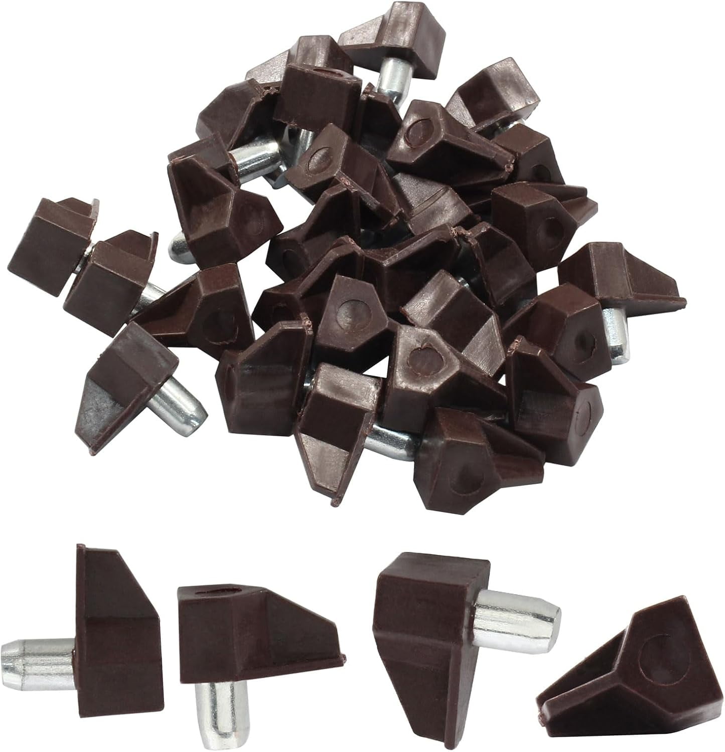 Lawq 30pcs 3/16 Inch (5mm) Shelf Support Peg, Plastic Cabinet Shelf ...