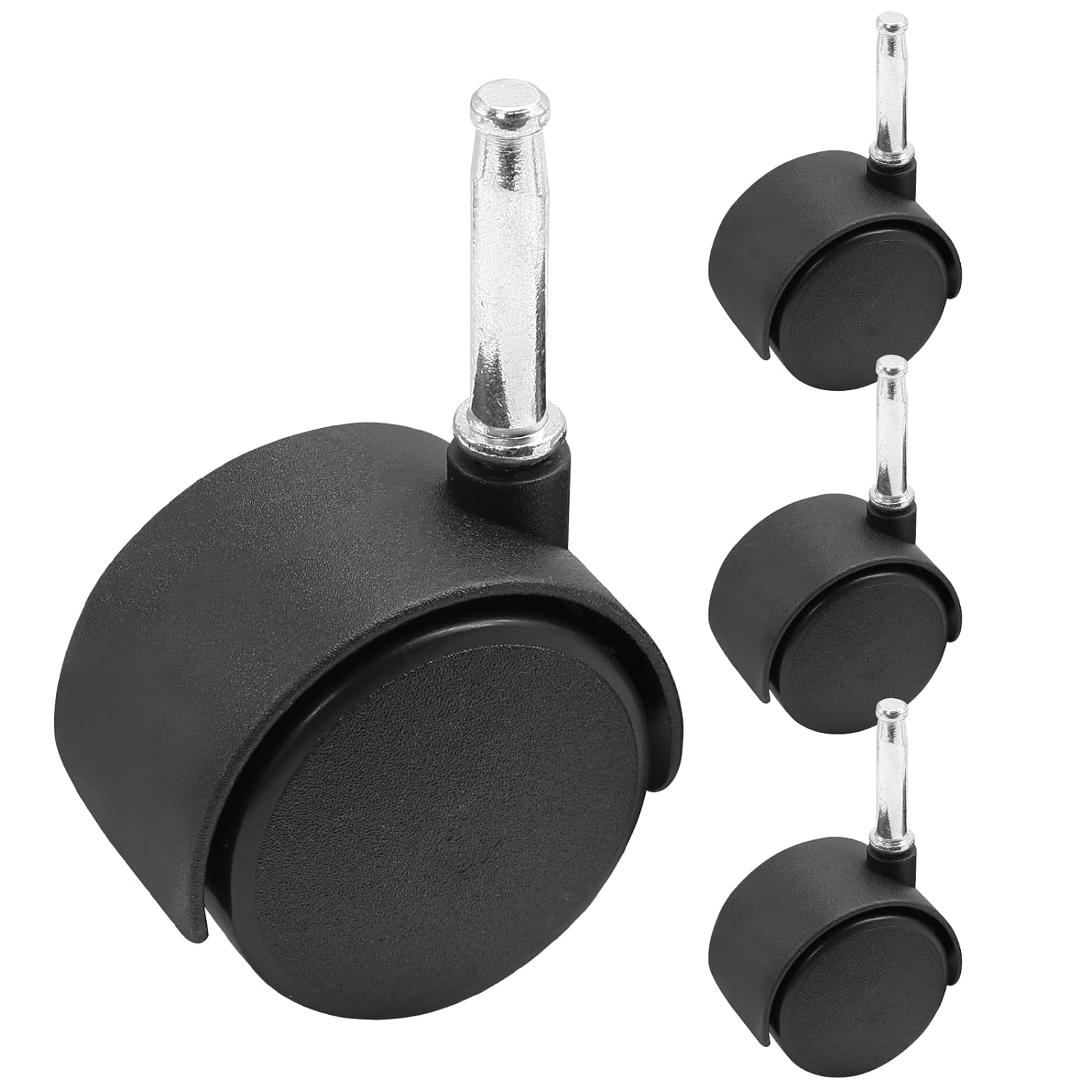 Lawq 4pcs 2 Inch Swivel Caster Wheels, M8 Grip Neck Stem Caster Wheels ...