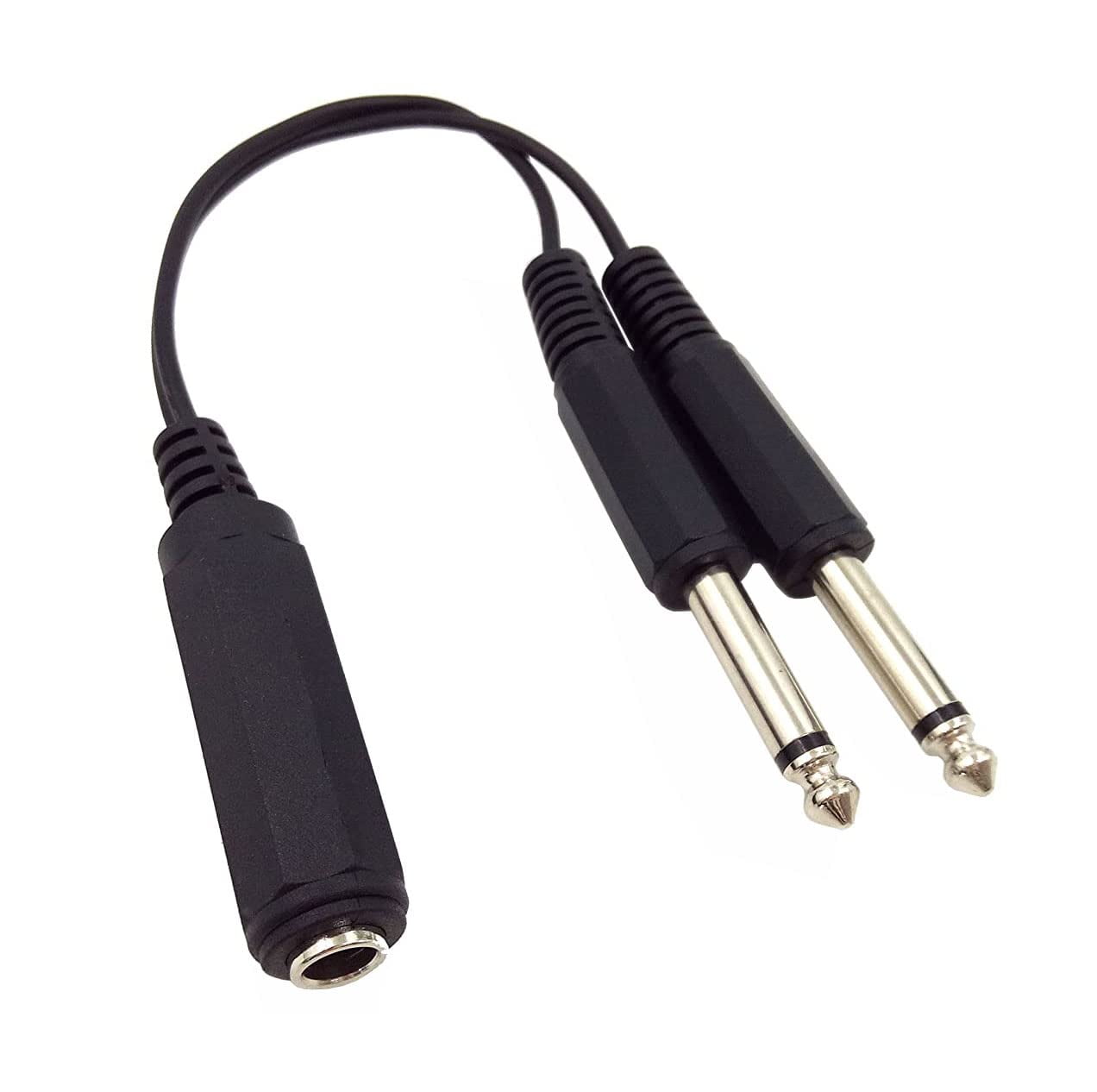 Liml 6.35mm 1/4 inch TRS Stereo Female to 2 Dual 1/4 Inch TS Mono Male ...