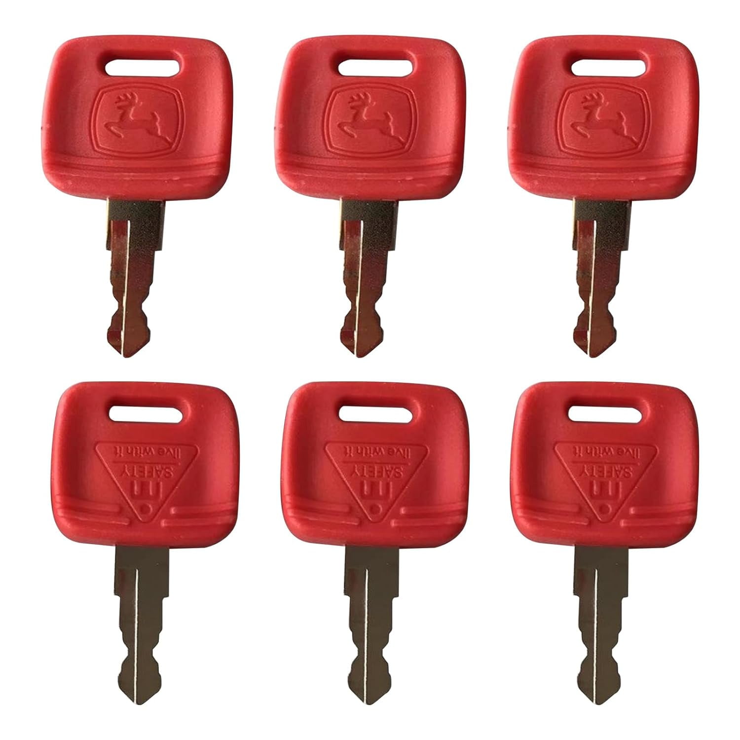 Lawq 6 PCS Key for John Deere Tractor RE183935 RE71557 Keys Replacement ...