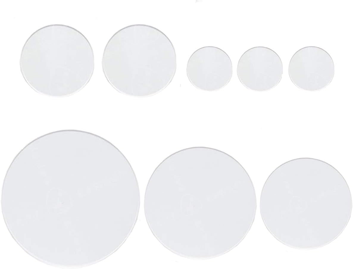 Lawq 8Pcs/Set Clear Acrylic Round Disc Circle Sheet Photography Props ...