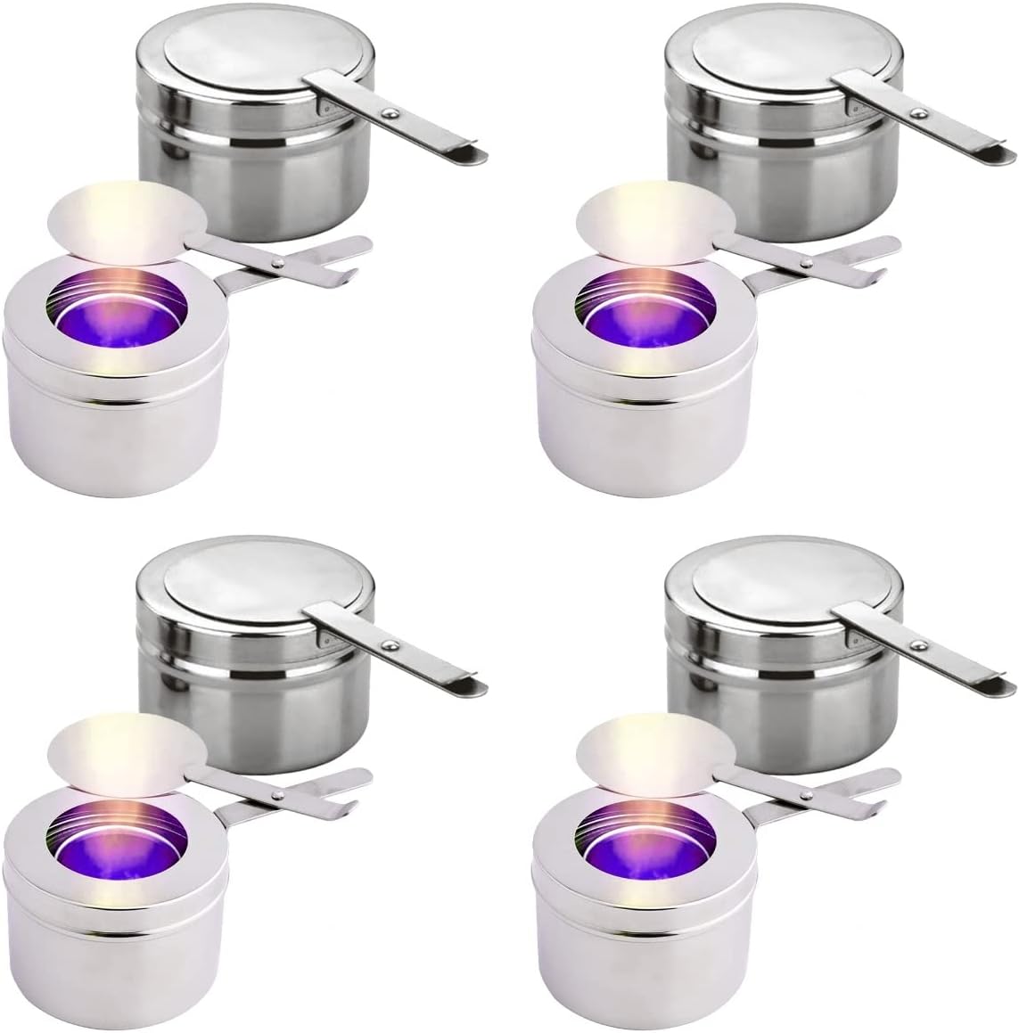 Lawq 8pcs Stainless Steel Fuel Holder with Cover Chafing Dishes Chafer ...