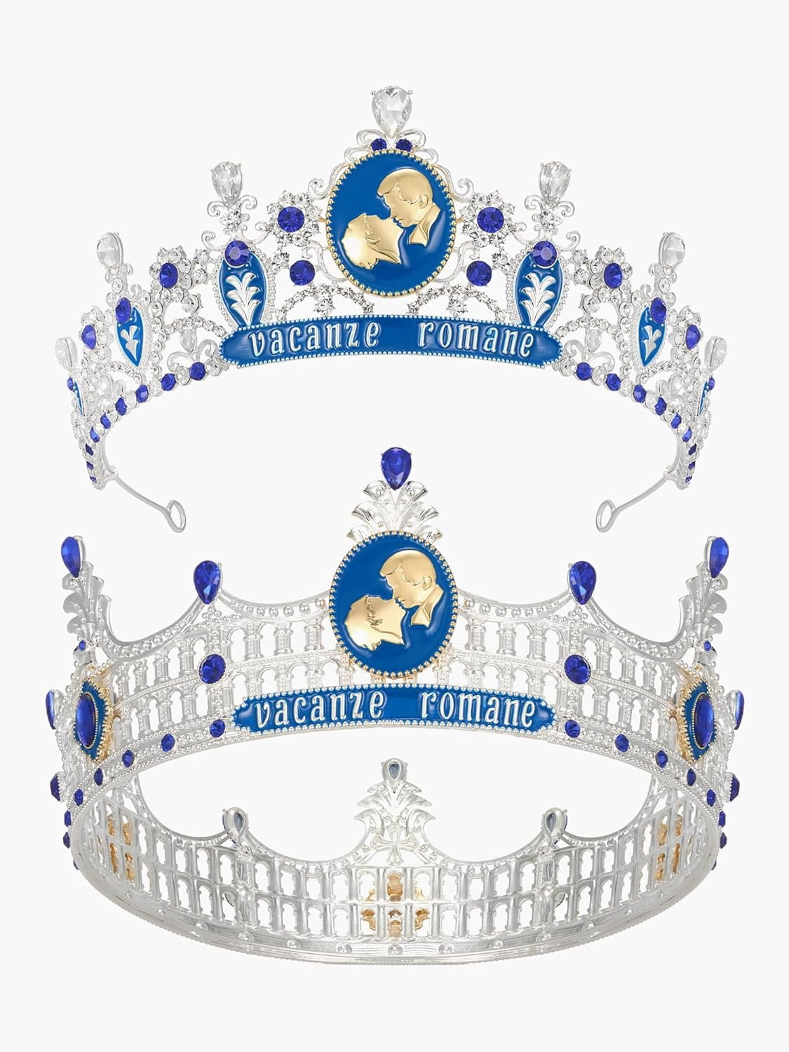 Lawq Couple Crowns for Women & Men,Crystal Queen Tiara King Crown Set,2 ...