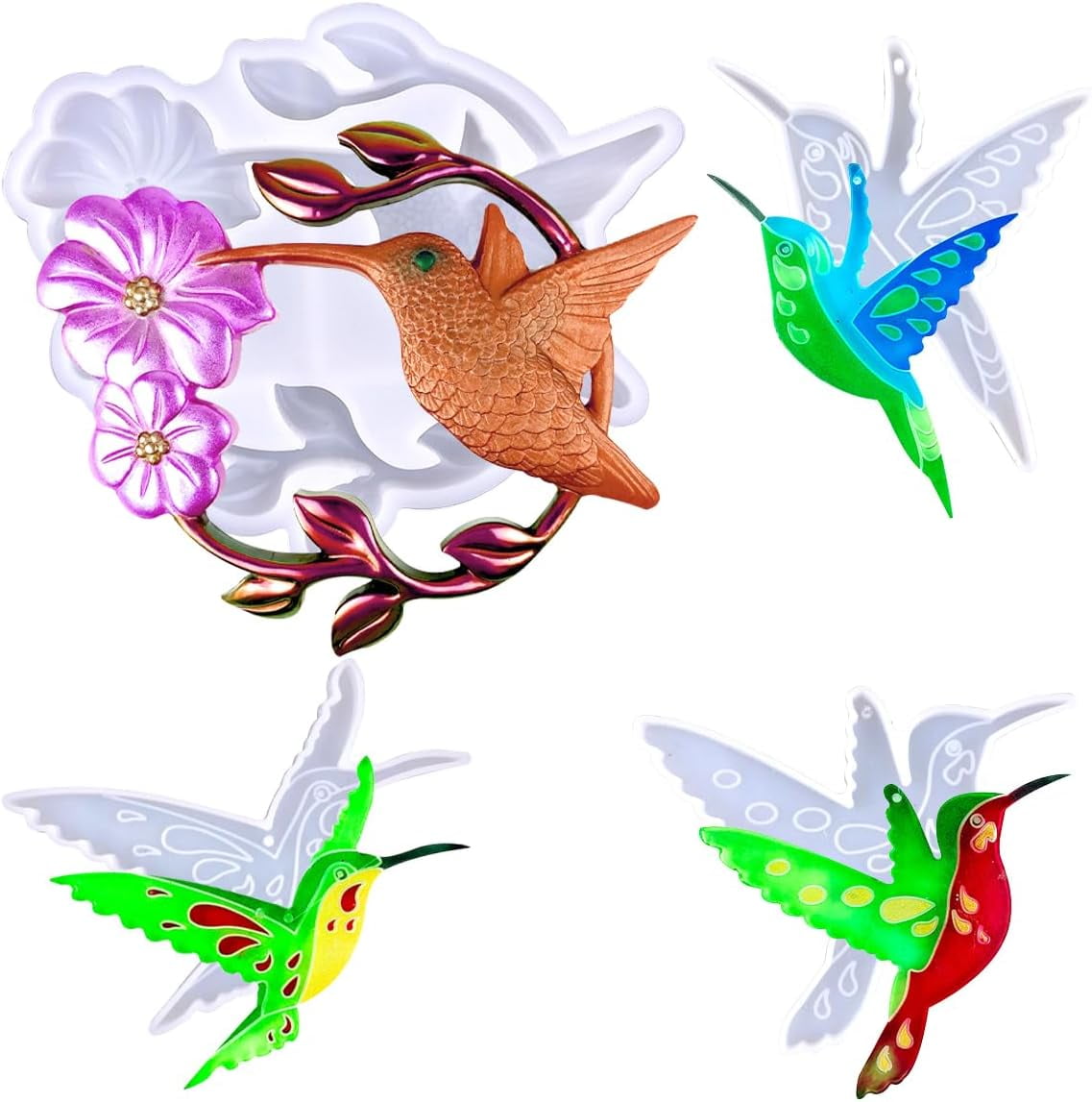 Lawq Hummingbird Epoxy Resin Molds, with 3 Pieces Hummingbirds Bird ...