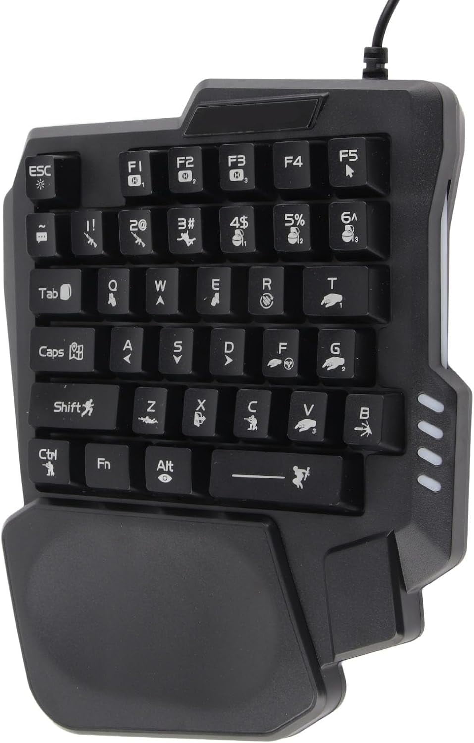 Lawq OneHanded RGB Backlit Gaming Keyboard with 35 Keys, Portable and ...
