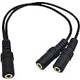 Lawq Qaoquda 9 inch 3.5mm (1/8 inch) Stereo 1-Female to Dual 2-Females ...