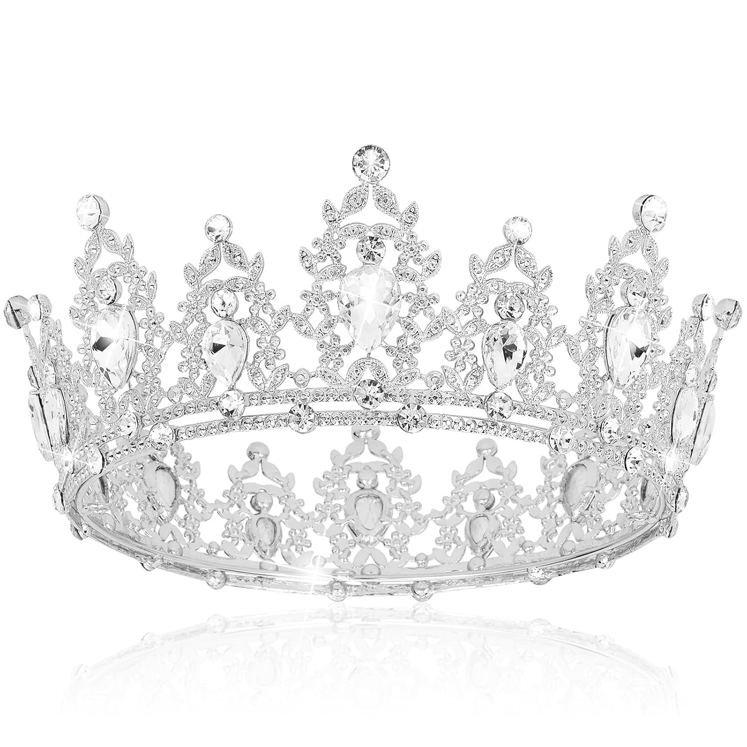 Lawq Silver Crowns for Women Queen Crown, Crowns for Flower Bouquets ...