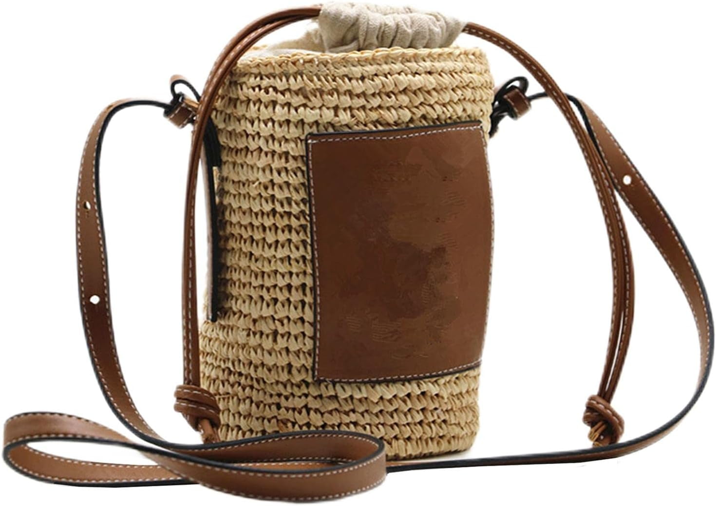 Lawq Stylish Handcrafted Round Straw Tote Purse for Everyday Use A415 ...