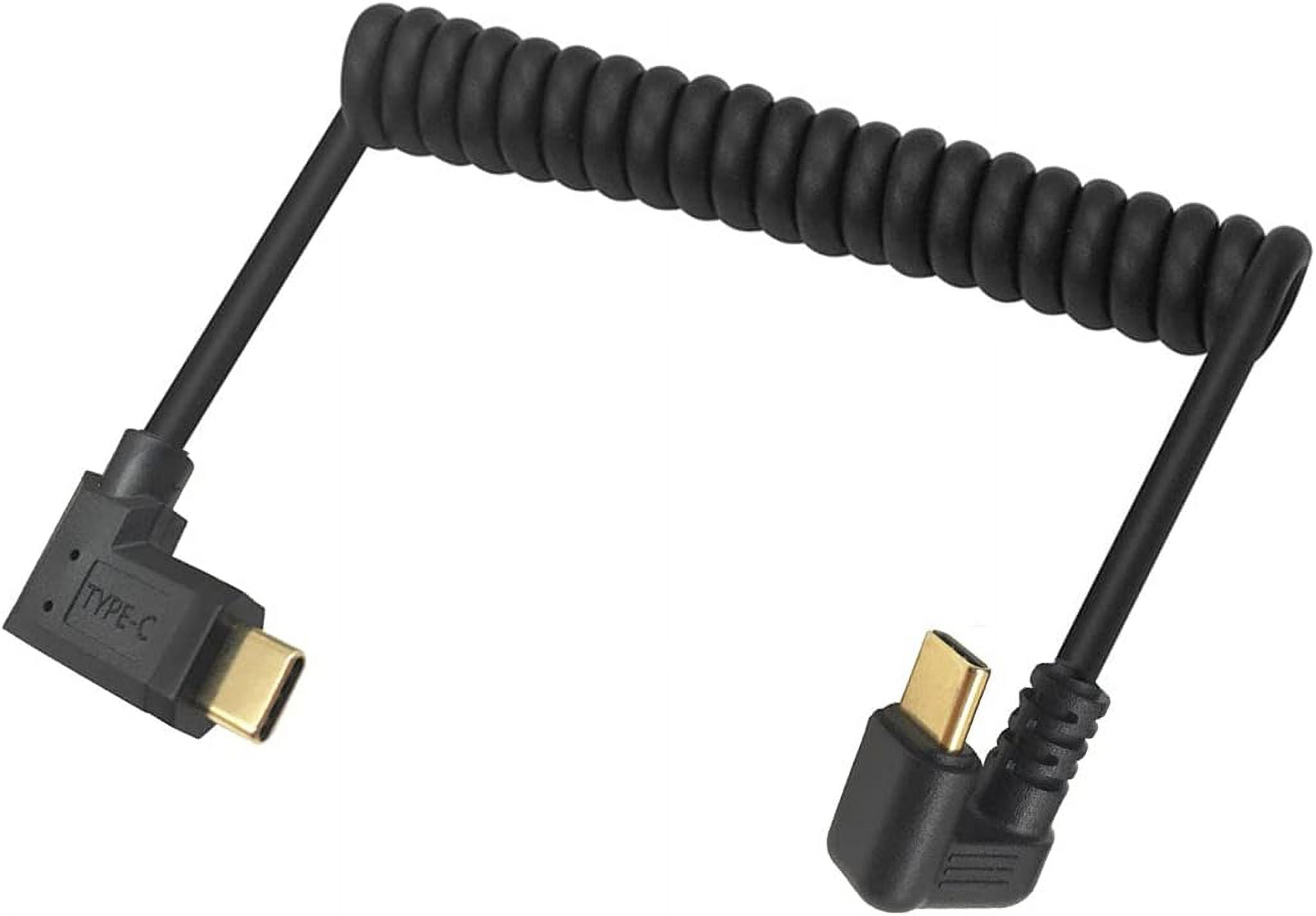 Lawq USB C Coiled U Shaped Cable, 180 Degree USB 3.1 Type C Male to ...