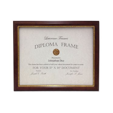 Lawrence Frames Blonde Wood & Silver 11x14 Matted to 8.5x11 Document/Diploma/Certificate Picture ...