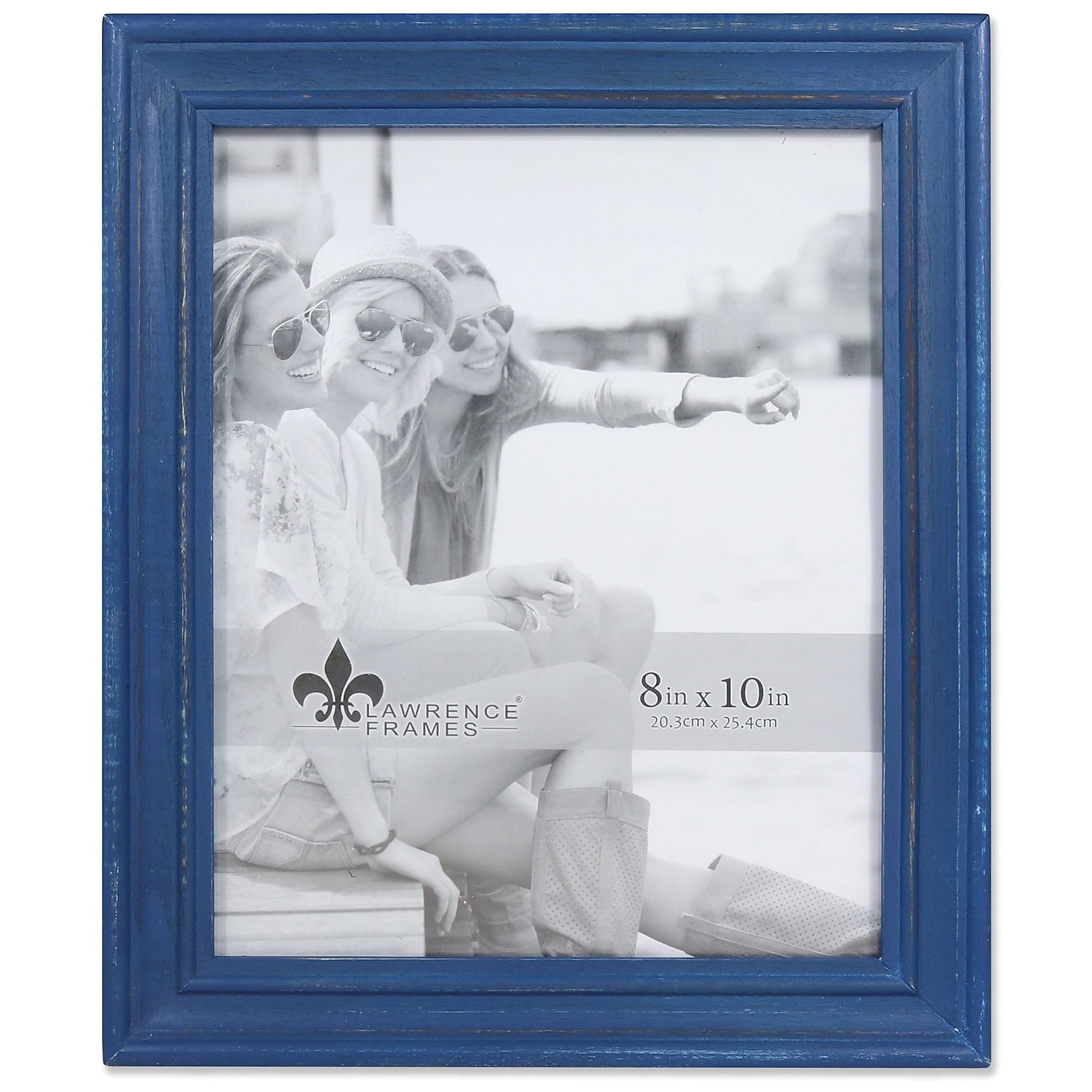 Lawrence Frames 8"x10" Weathered Navy Blue Wood Picture Frame with ...