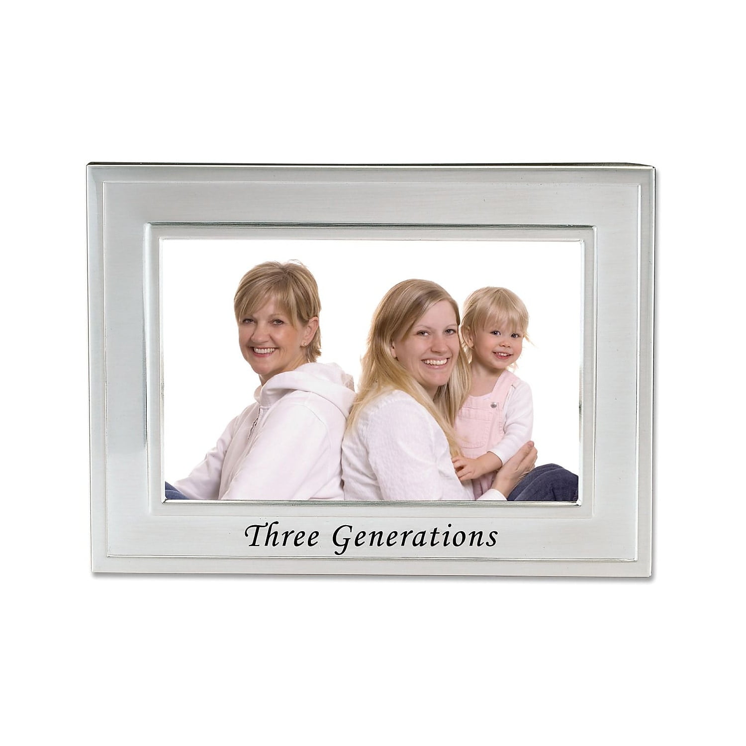 Lawrence Frames Brushed Metal 4x6 Three Generations Picture Frame ...