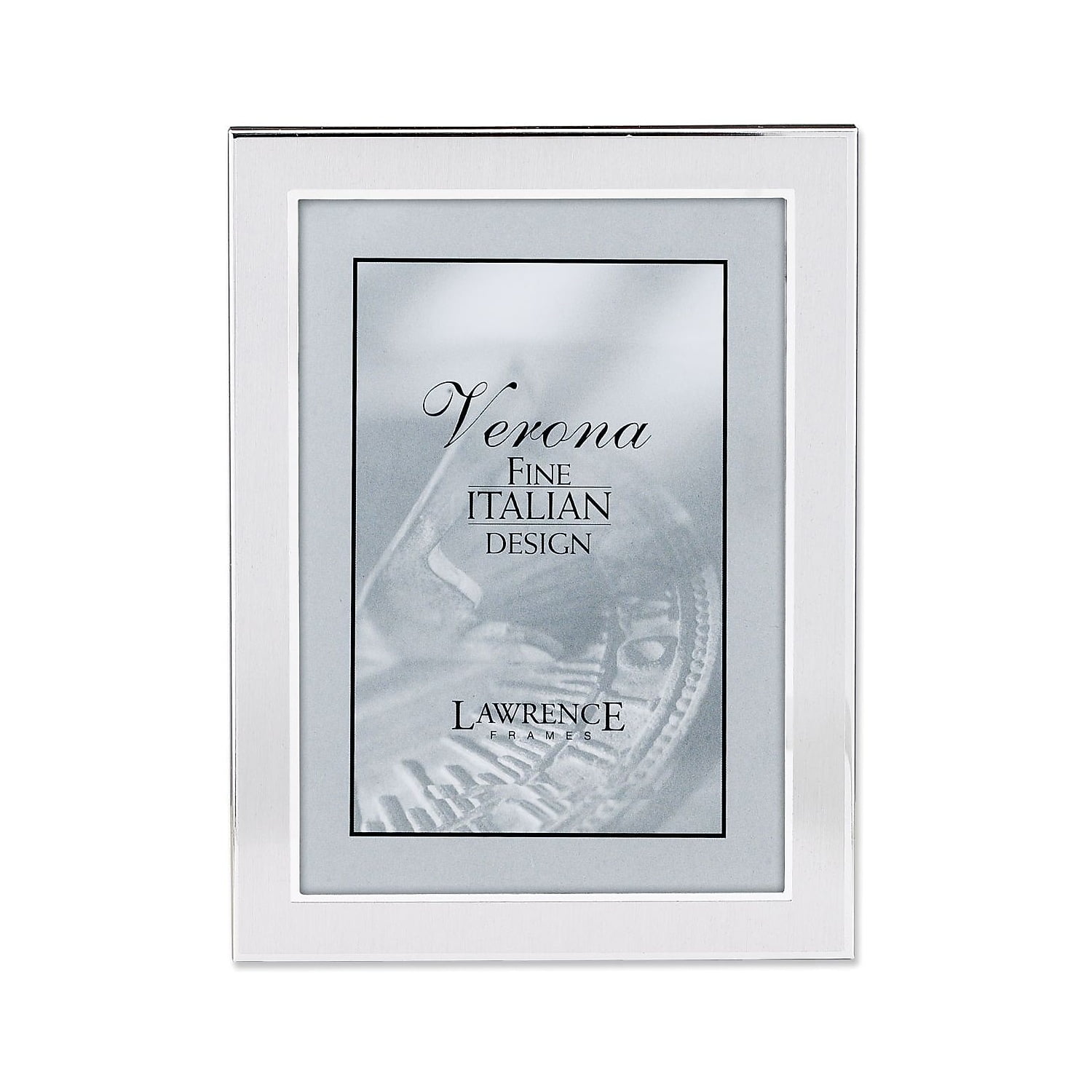 Lawrence Frames Brushed Silver 5x7 Metal Picture Frame 750057 - Walmart.com