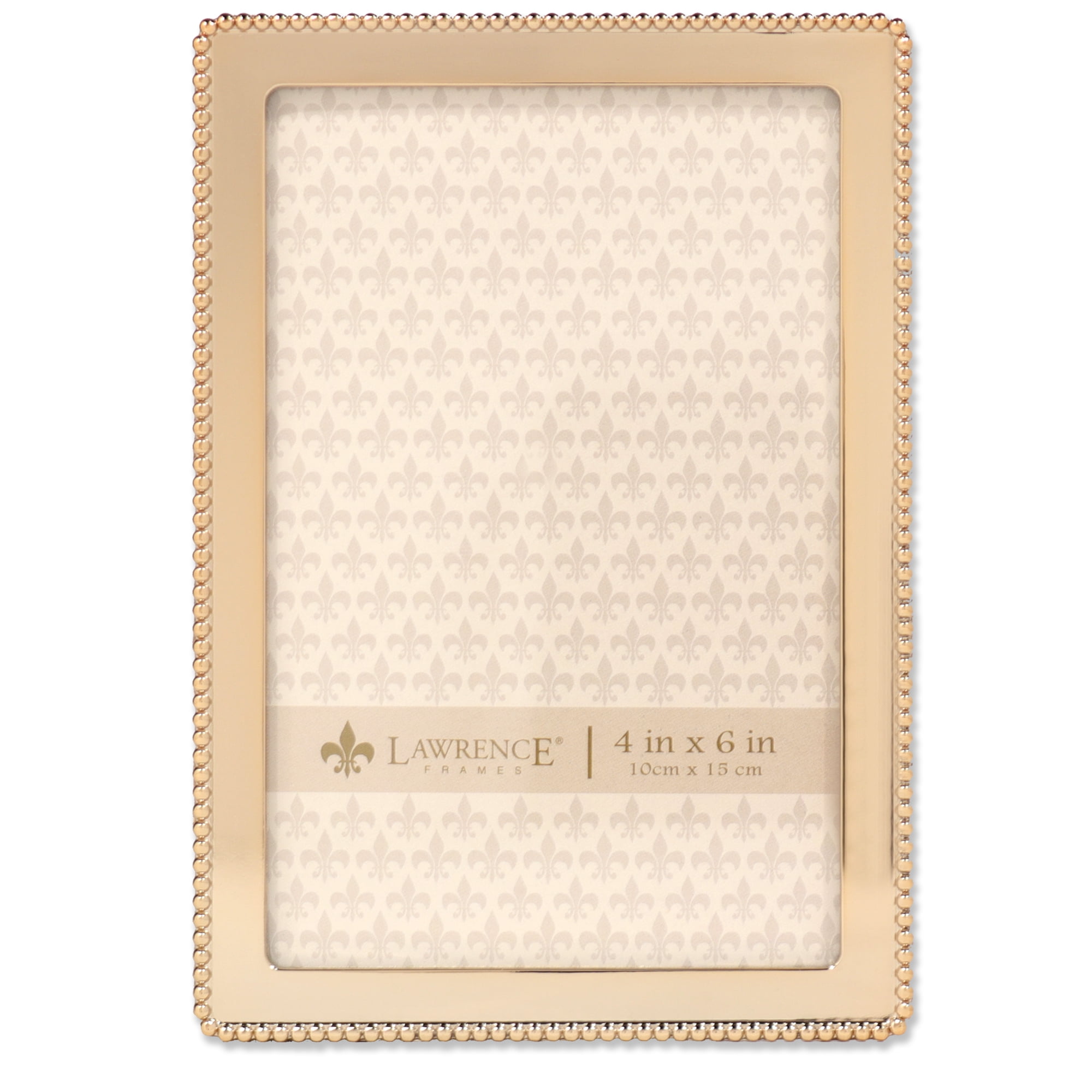 Lawrence Frames Classic Bead 4x6 Gold Metal Picture Frame - Walmart.com