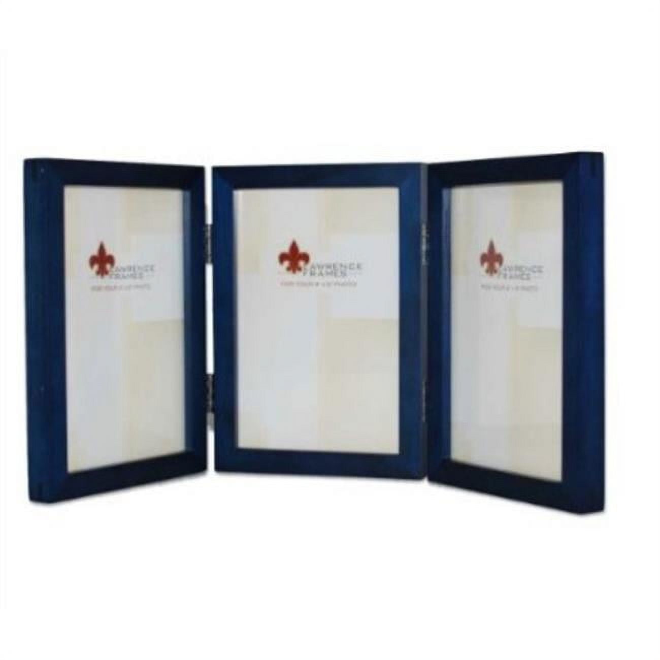Lawrence Frames Lawrence Frames 4x6 Hinged Triple Blue Wood Picture ...