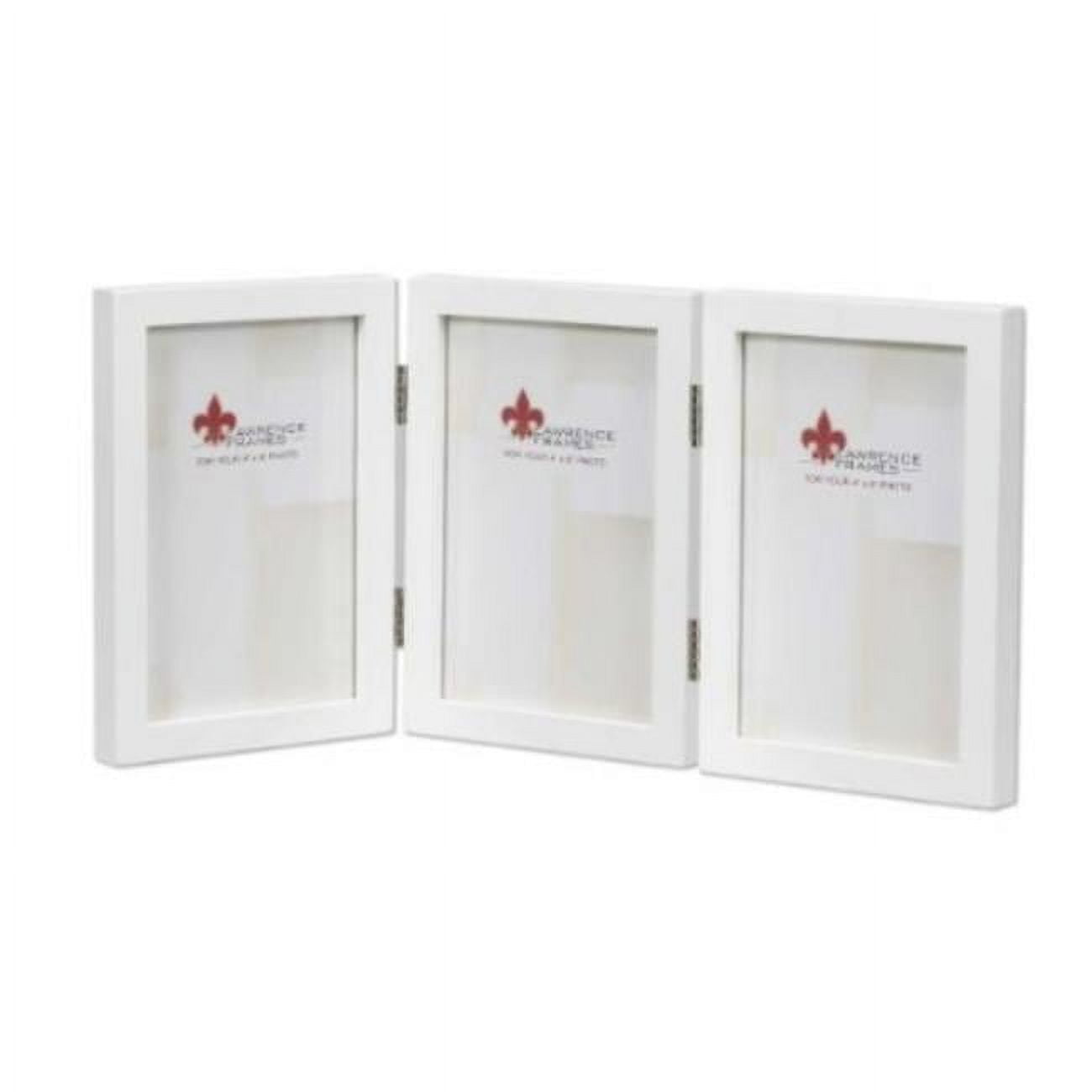 Lawrence Frames Lawrence Frames 4x6 Hinged Triple White Wood Picture ...