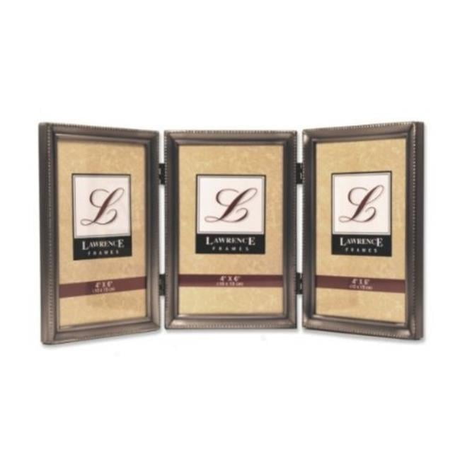 Lawrence Frames Lawrence Frames Antique Pewter 4x6 Hinged Triple ...