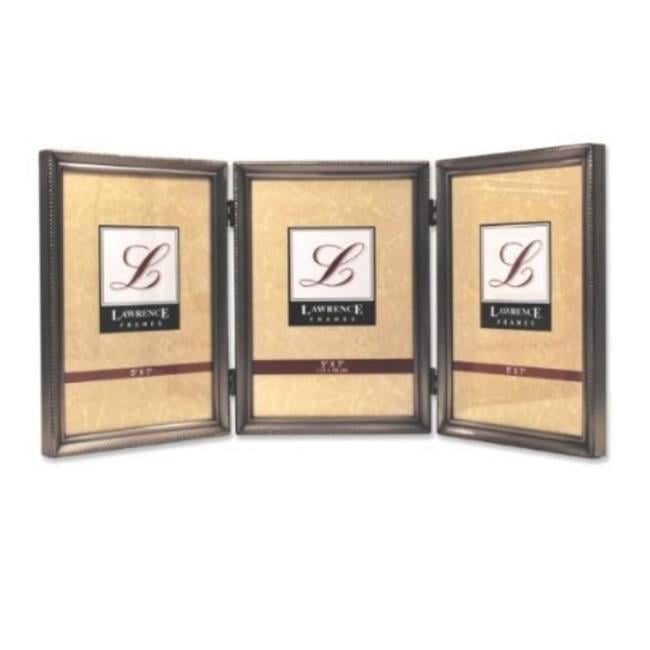Lawrence Frames Lawrence Frames Antique Pewter 5x7 Hinged Triple ...