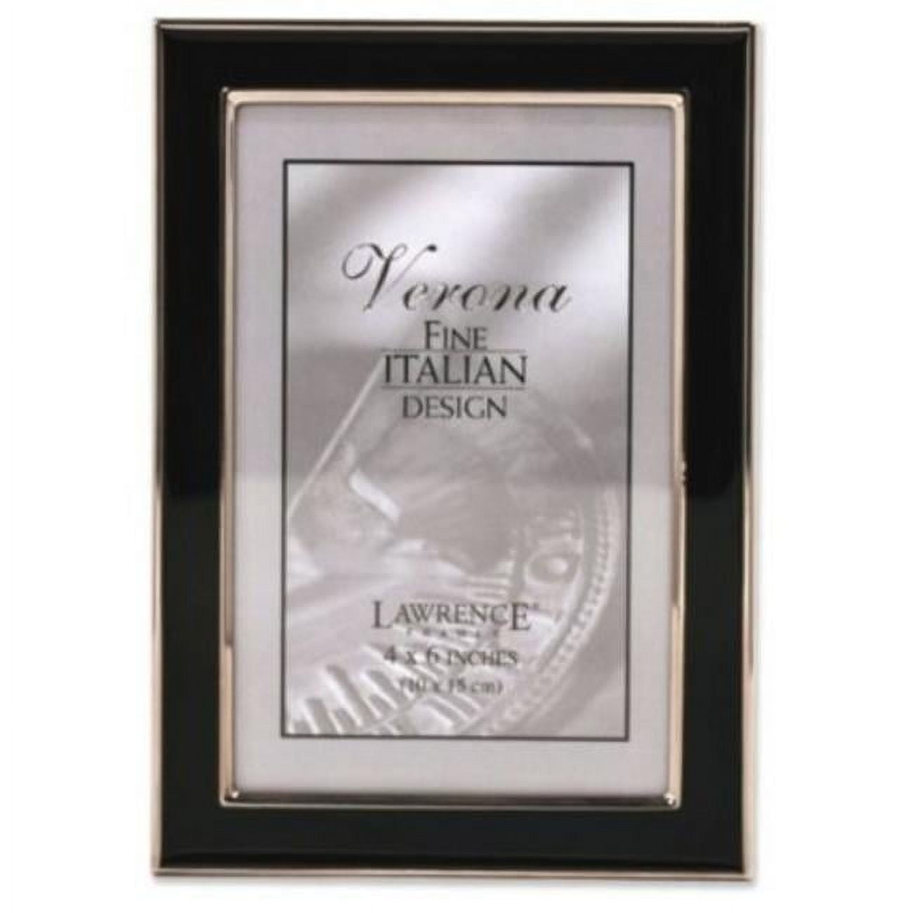 Lawrence Frames Lawrence Frames Silver Plated 4x6 Metal with Black ...