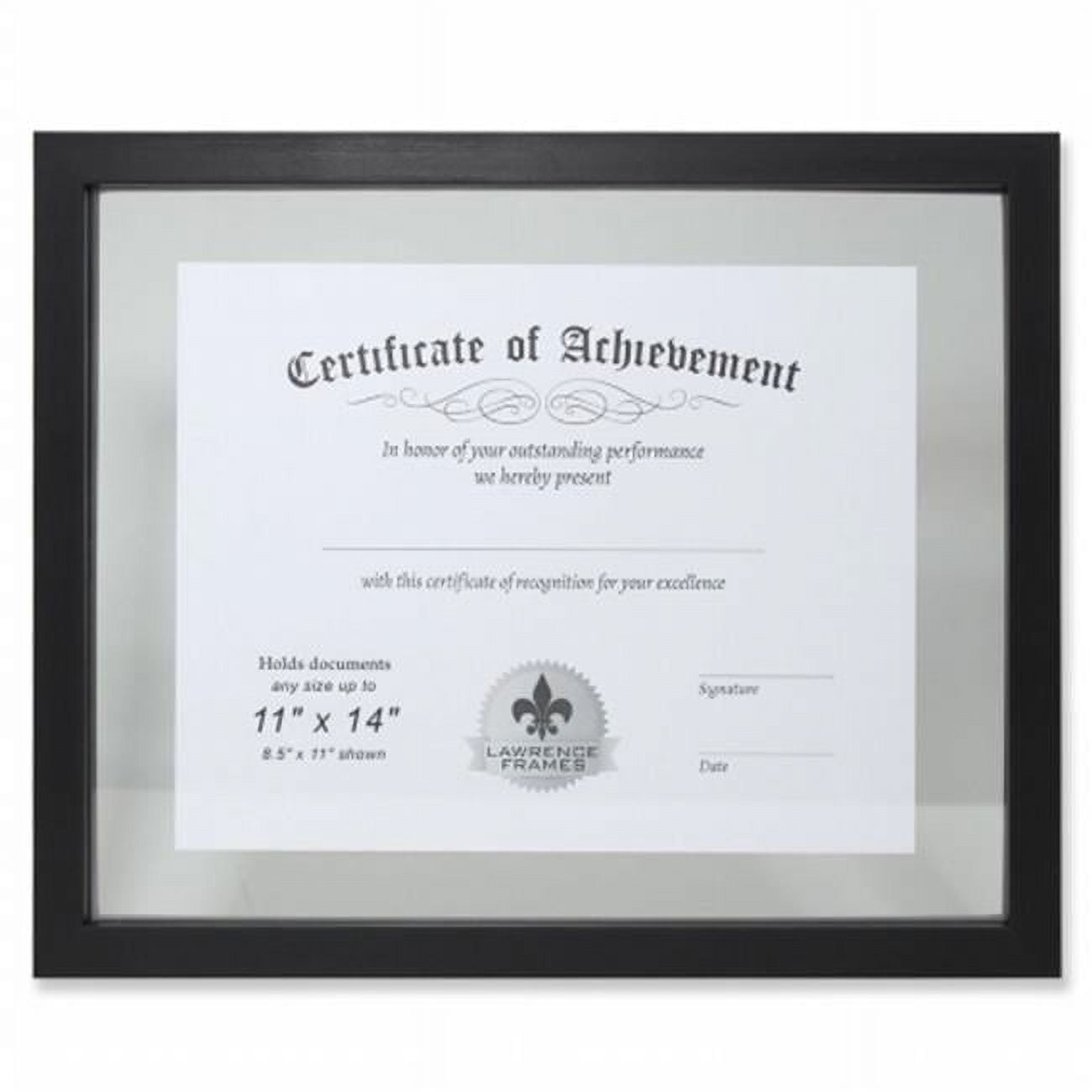 Lawrence Frames Plastic Certificate Frame Black (530111) - Walmart.com