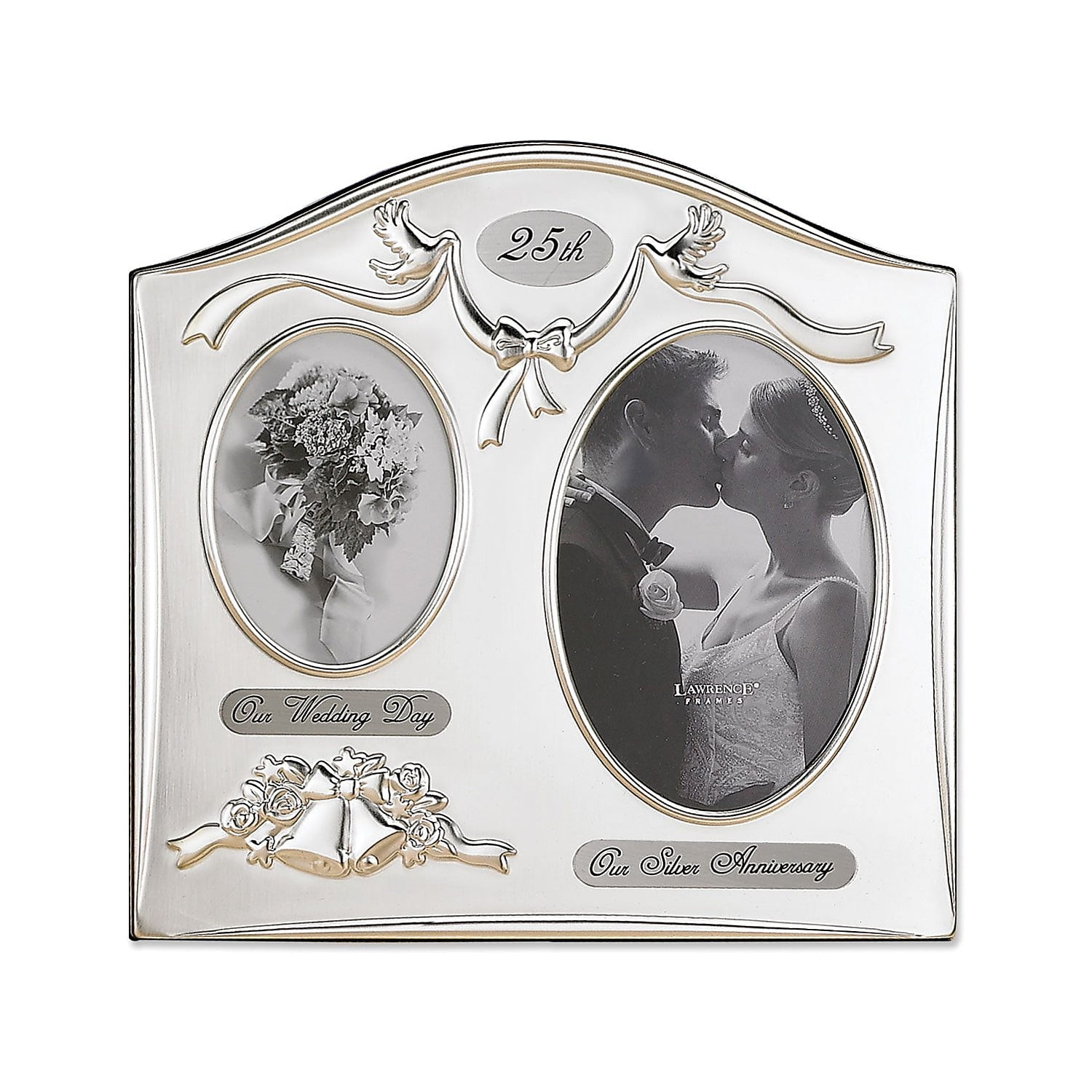 Lawrence Frames Satin Silver & Brass Plated 2 Opening Picture Frame ...