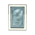 Lawrence Frames Silver Plated 4x6 Metal with White Enamel Picture Frame ...