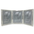Lawrence Frames Silver Plated Double Bead 8x10 Hinged Triple Picture ...
