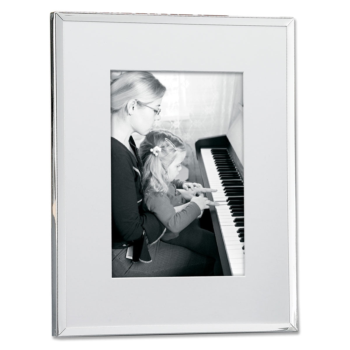 Lawrence Frames Silver Plated Matted 5x7 Picture Frame - Walmart.com
