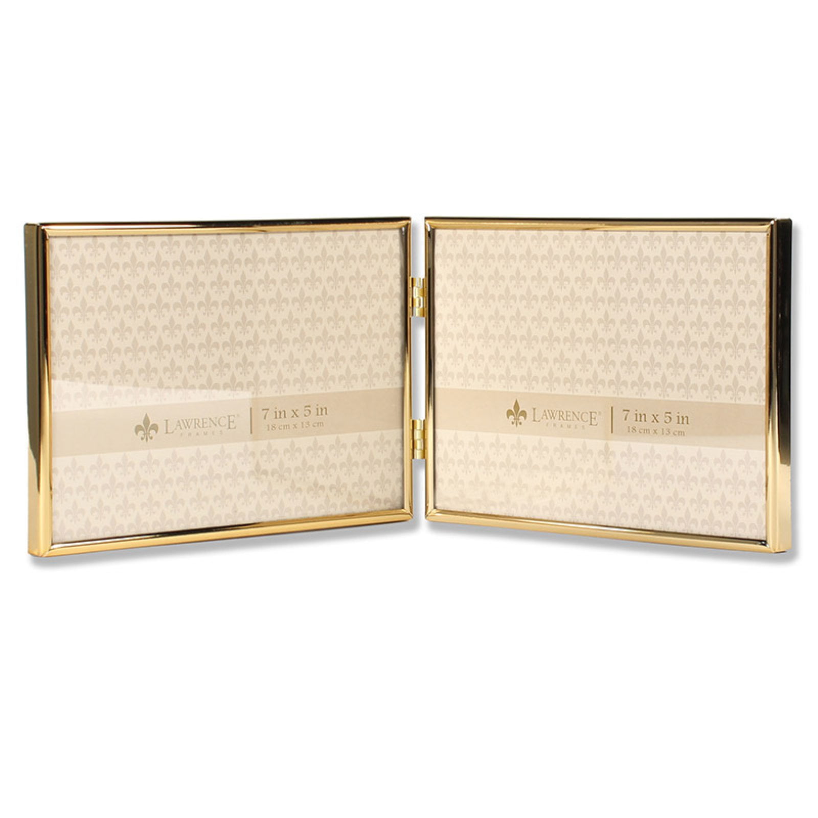 Lawrence Frames Gold Metal Double Hinged Picture Frame - Classic Gold ...