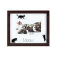 Lawrence Frames Walnut Wood 4x6 Meow Picture Frame - Matted Shadow Box ...